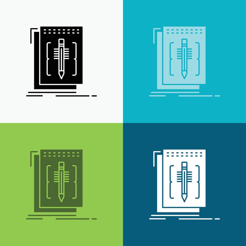 Code. edit. editor. language. program Icon Over Various Background. glyph style design. designed ...