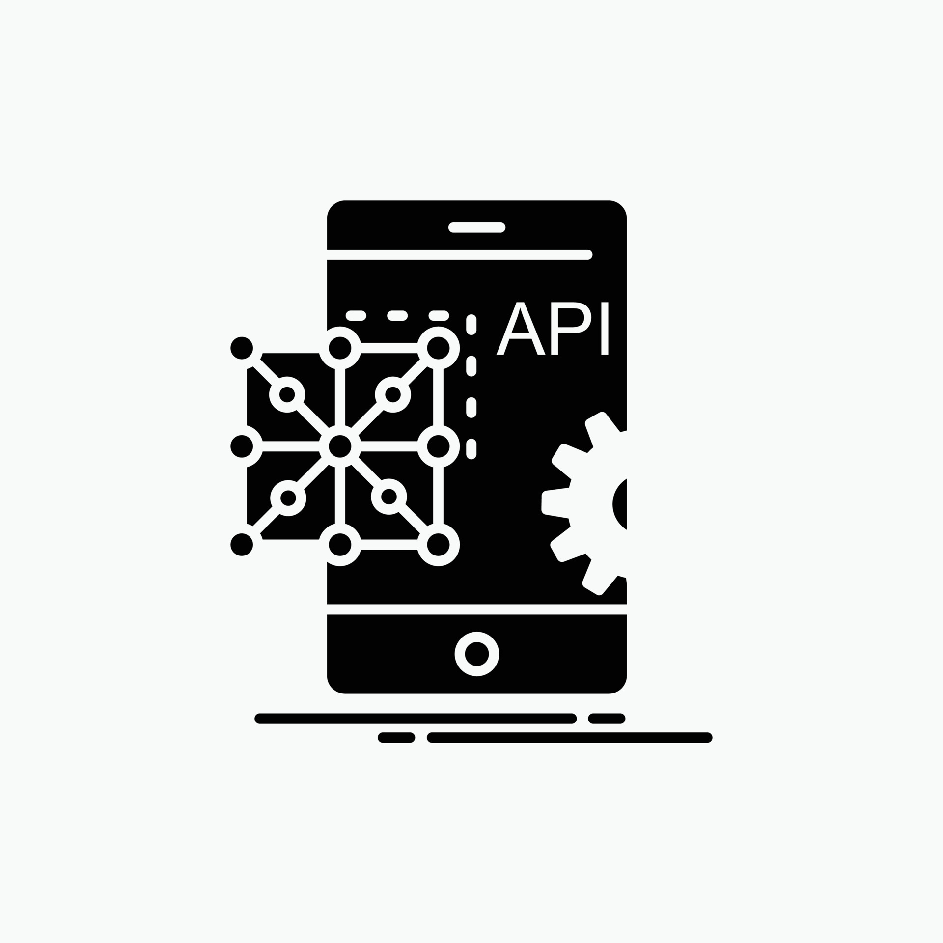 Api. Application. coding. Development. Mobile Glyph Icon. Vector ... Api. Application. coding. Development. Mobile Glyph Icon. Vector ...
