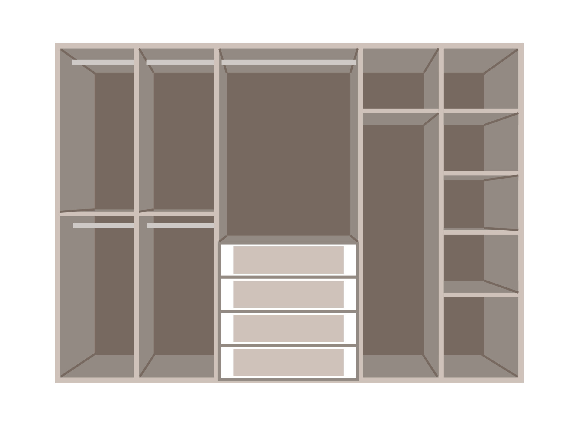 Wardrobe cartoon. Wardrobe isolated on white background. Empty open ... Wardrobe cartoon. Wardrobe isolated on white background. Empty open ...