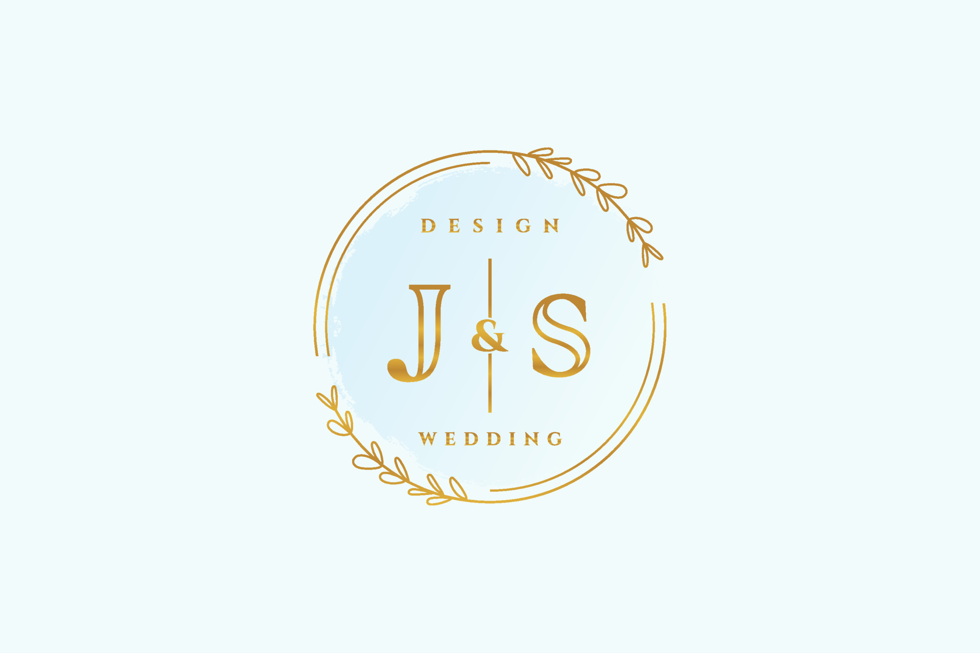 Initial JS beauty monogram and elegant logo design handwriting logo of ...