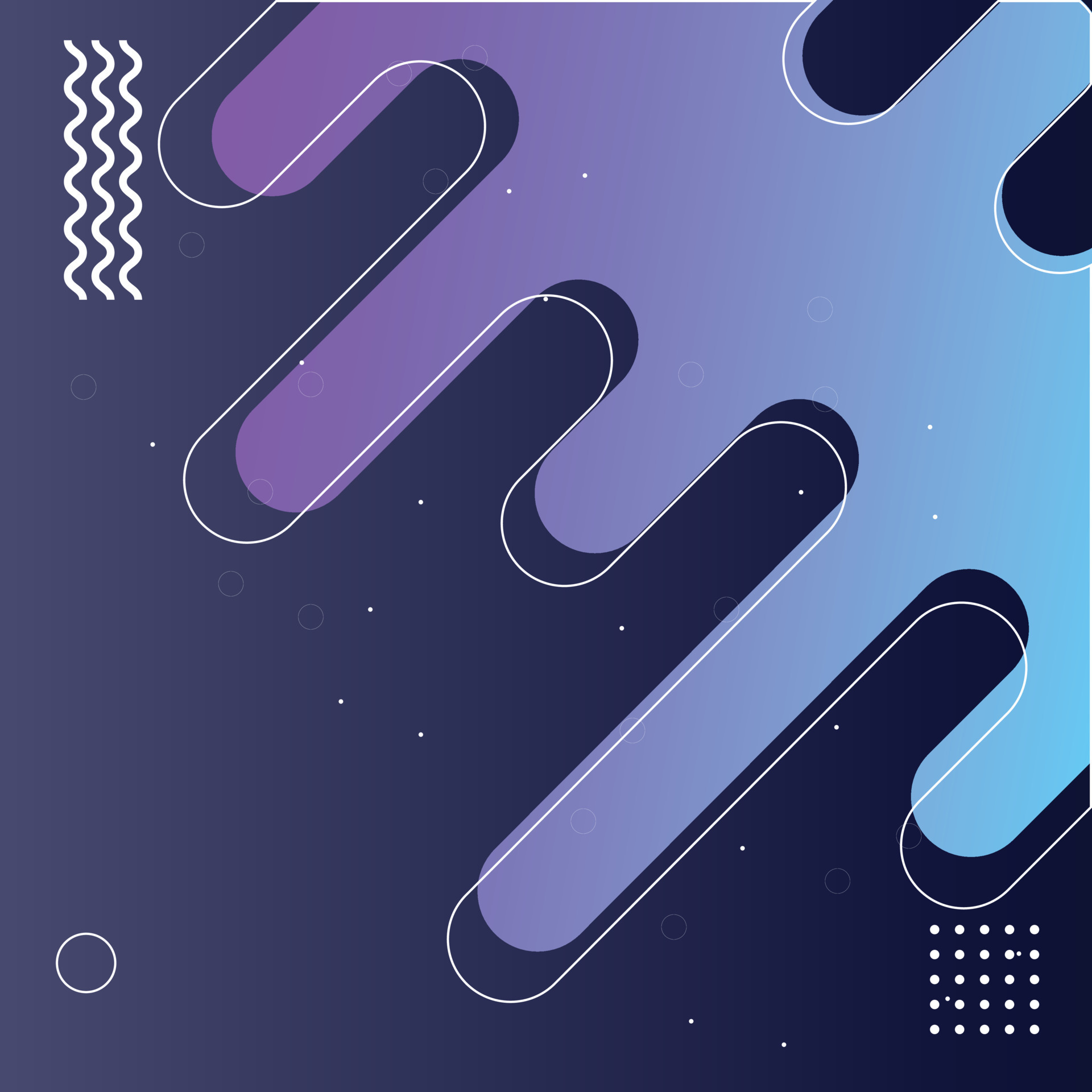 Original Beautiful Combination Modern Style Abstraction With Composition Made Of Various Rounded