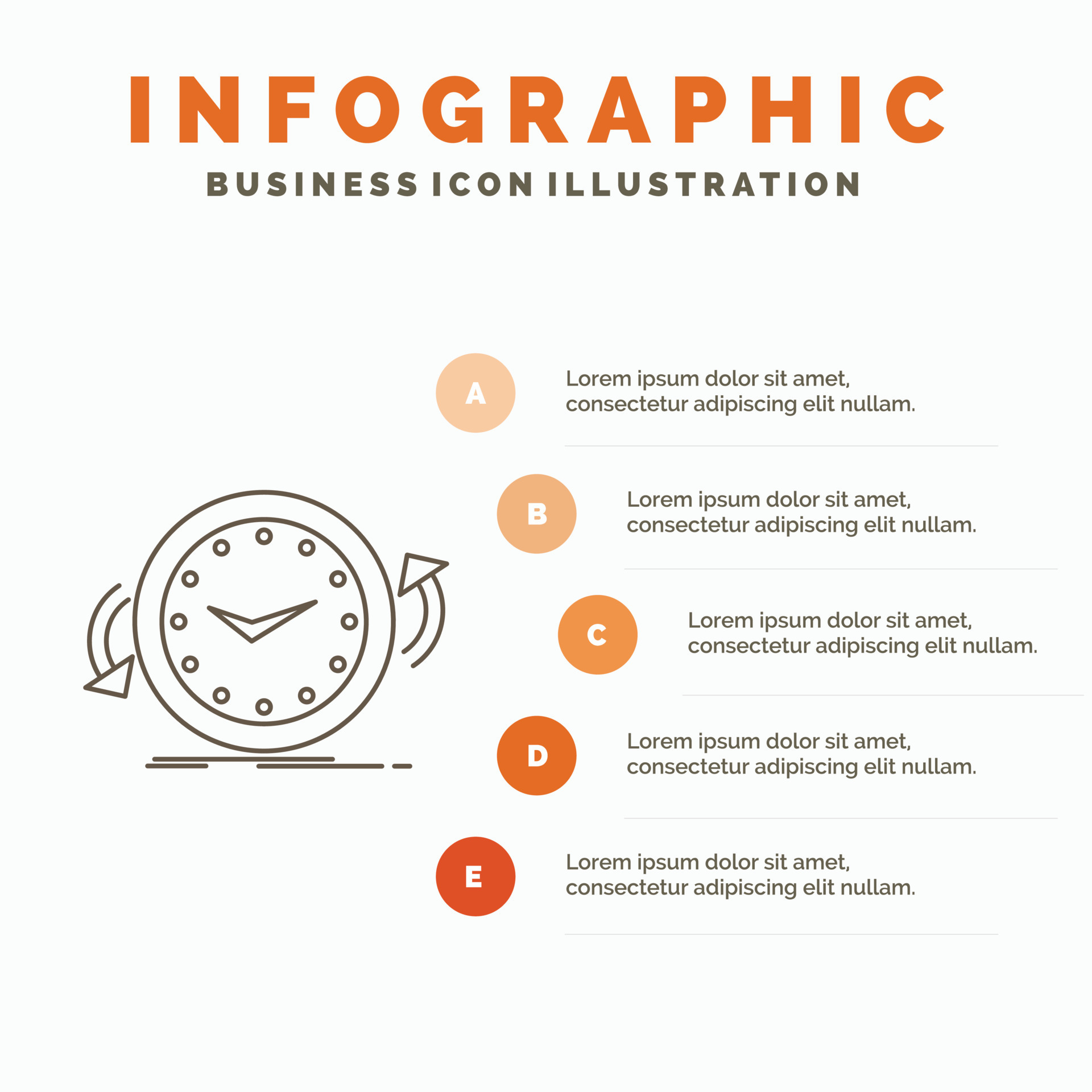 Backup. clock. clockwise. counter. time Infographics Template for Website and Presentation. Line ...