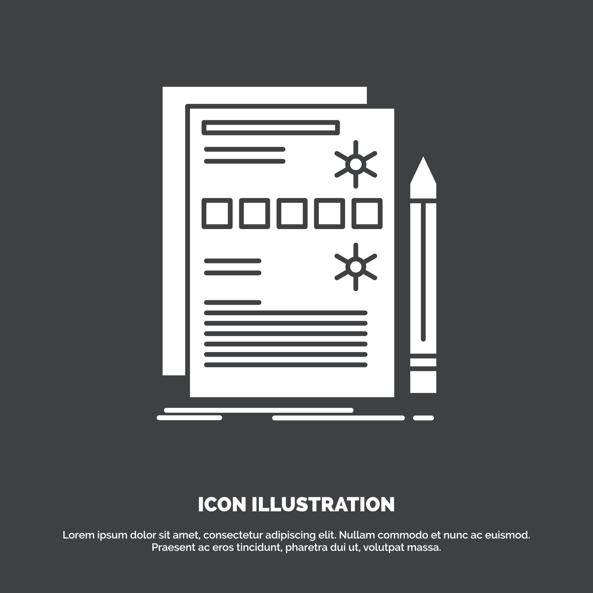 Component Data Design Hardware System Icon Glyph Vector Symbol For