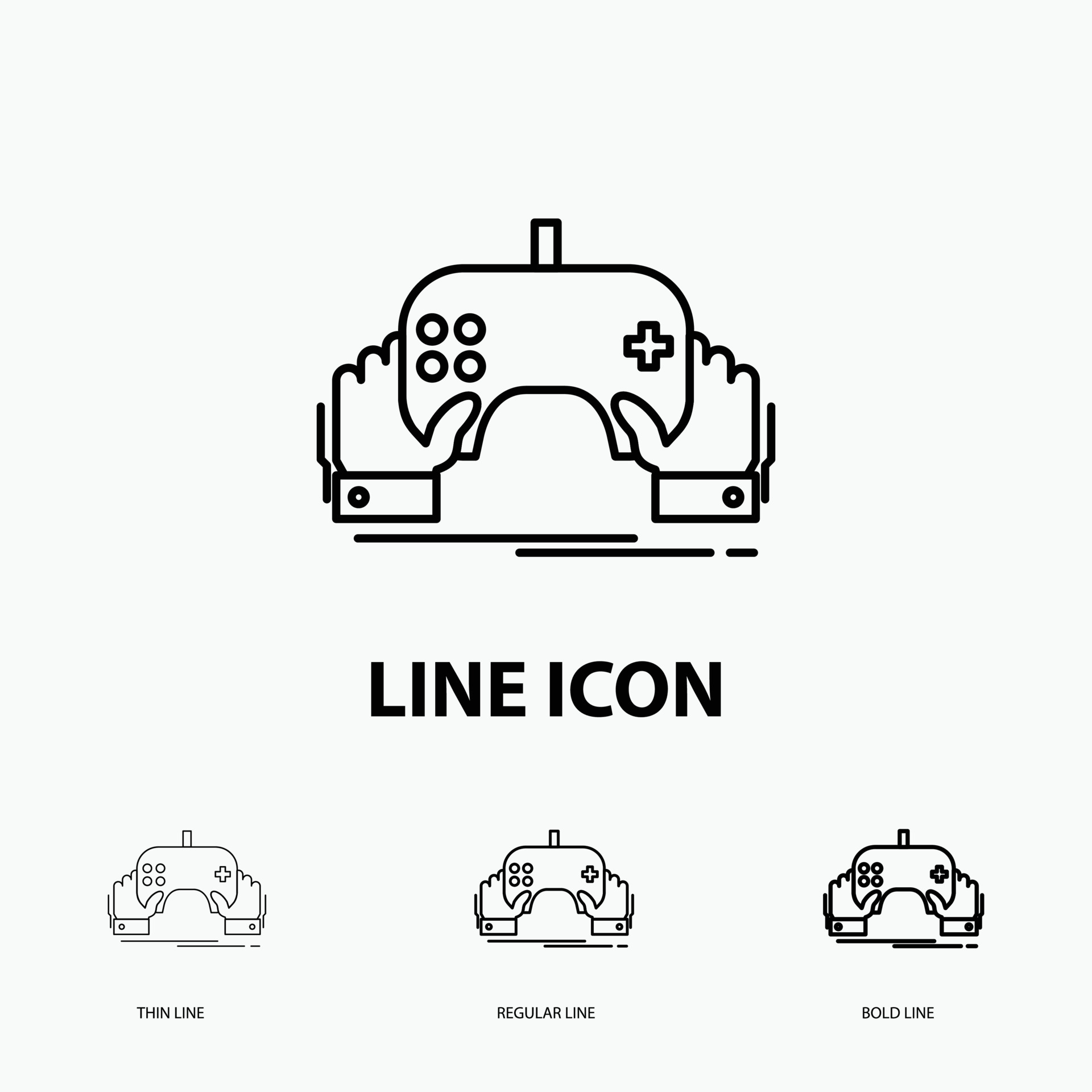 Game Gaming Mobile Entertainment App Icon In Thin Regular And Bold