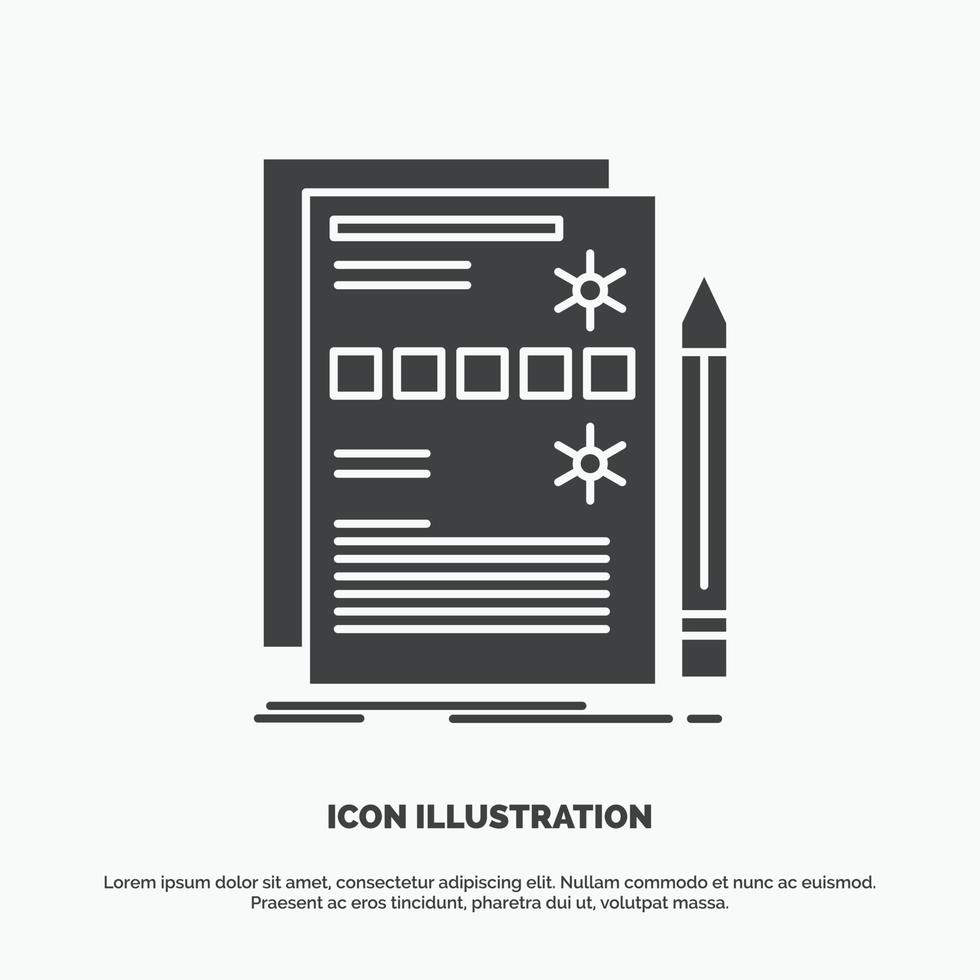 Component. data. design. hardware. system Icon. glyph vector gray symbol for UI and UX. website ...