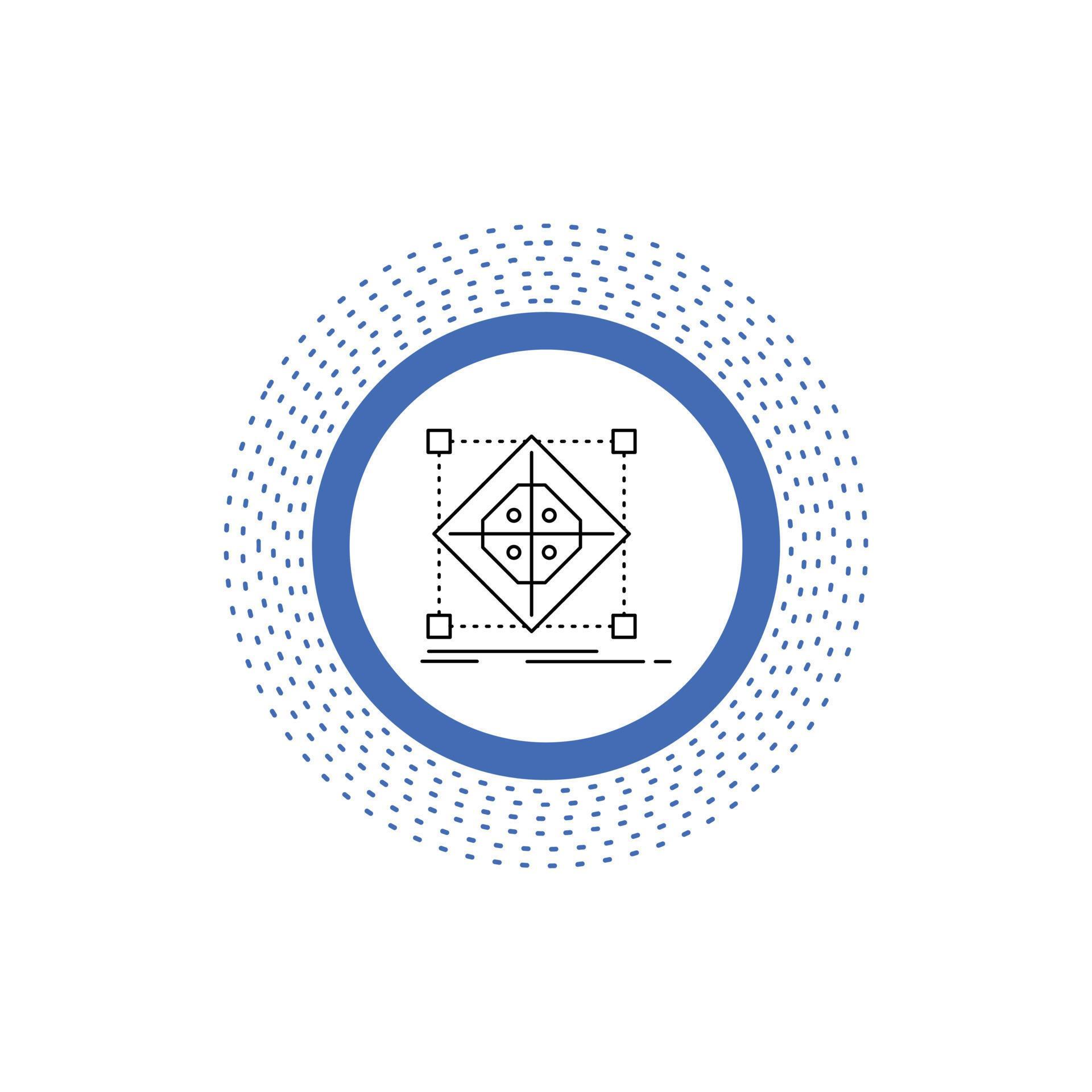 Architecture Cluster Grid Model Preparation Line Icon Vector