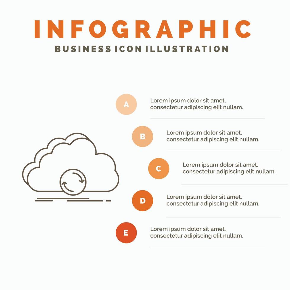 cloud. syncing. sync. data. synchronization Infographics Template for Website and Presentation ...