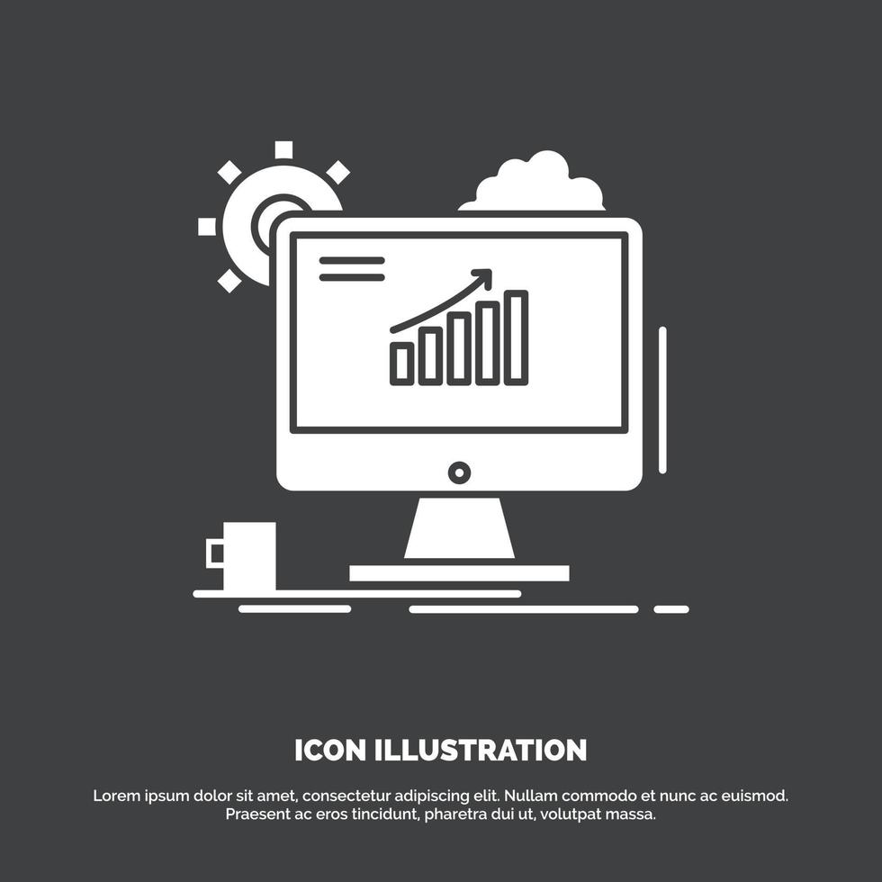 Analytics Chart Seo Web Setting Icon Glyph Vector Symbol For Ui And Ux Website Or Mobile