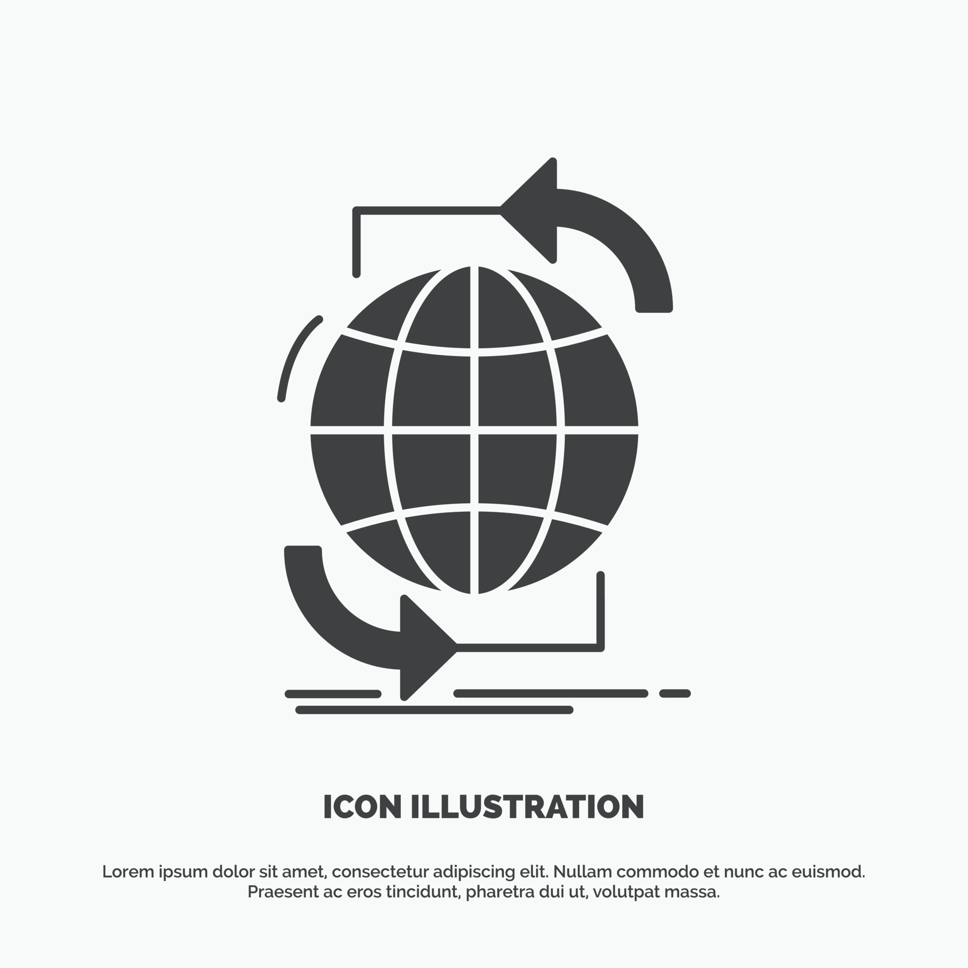 Connectivity. global. internet. network. web Icon. glyph vector gray symbol for UI and UX ...