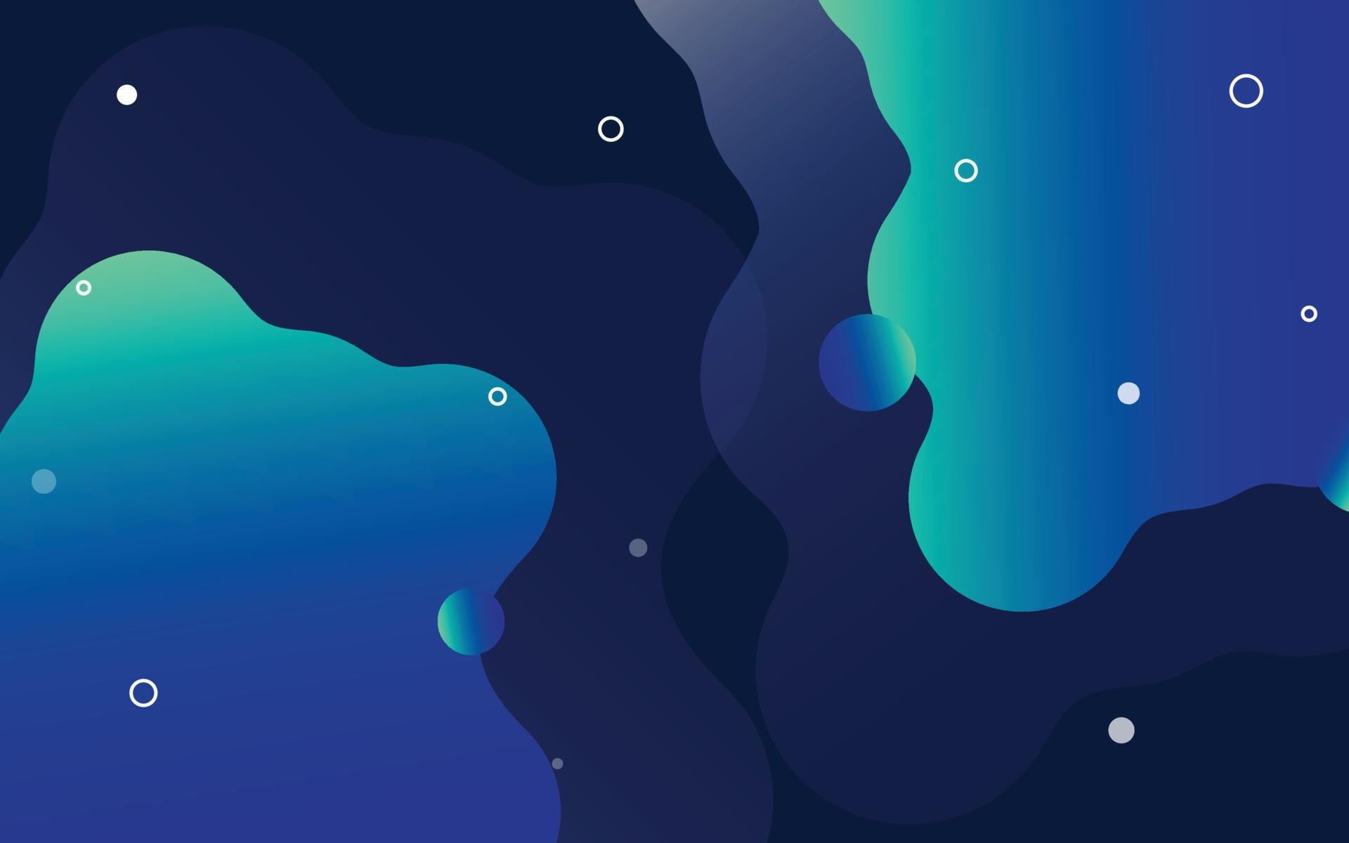 Floating Liquid Blobs Abstract Colorful Banner With Fluid Shapes