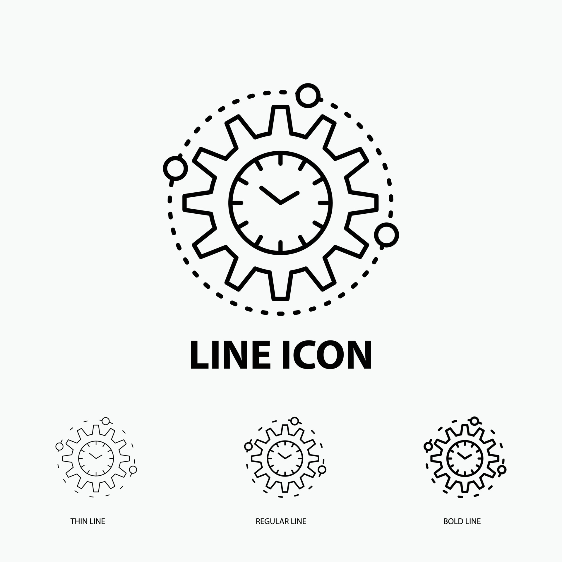 Efficiency Management Processing Productivity Project Icon In Thin