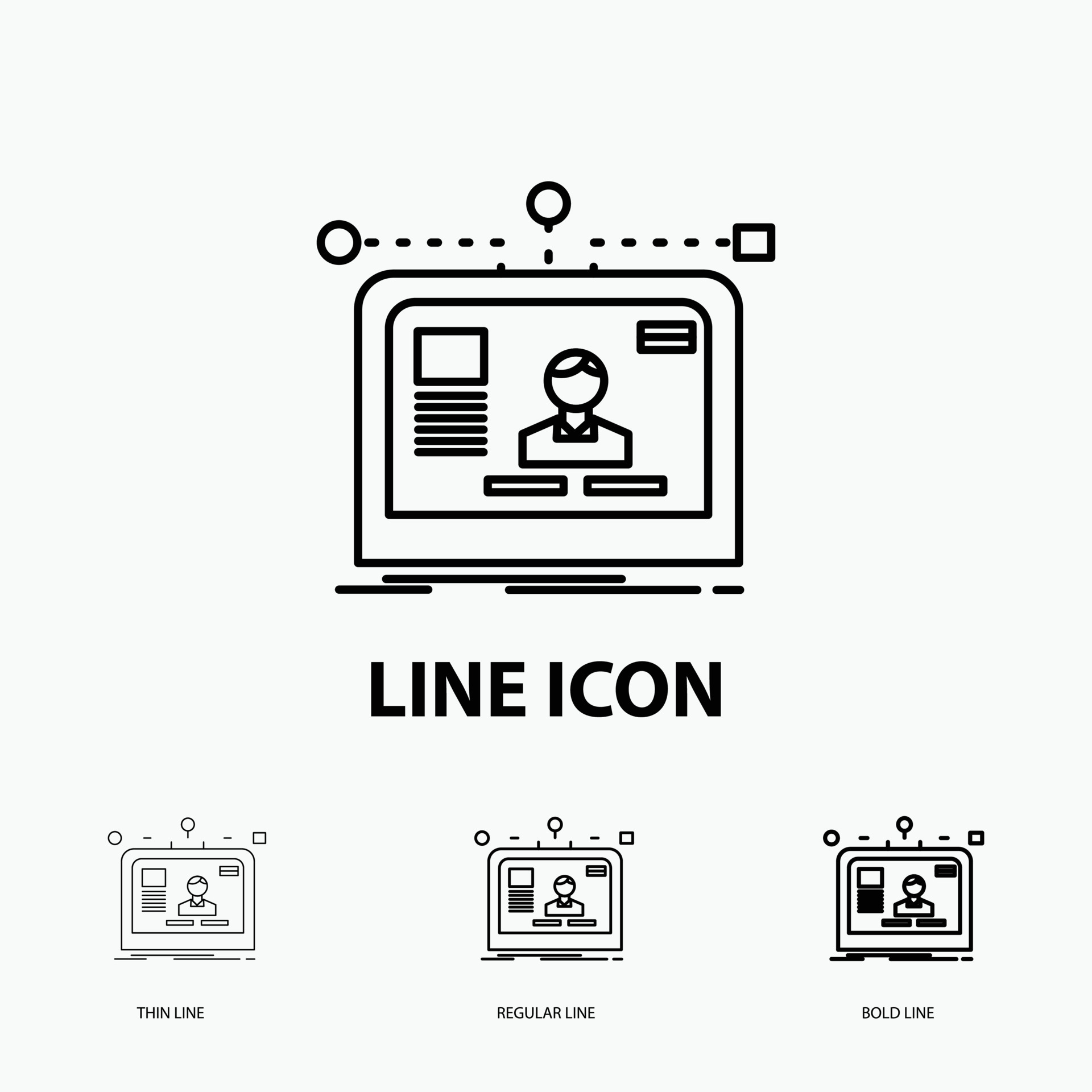 Interface Website User Layout Design Icon In Thin Regular And Bold