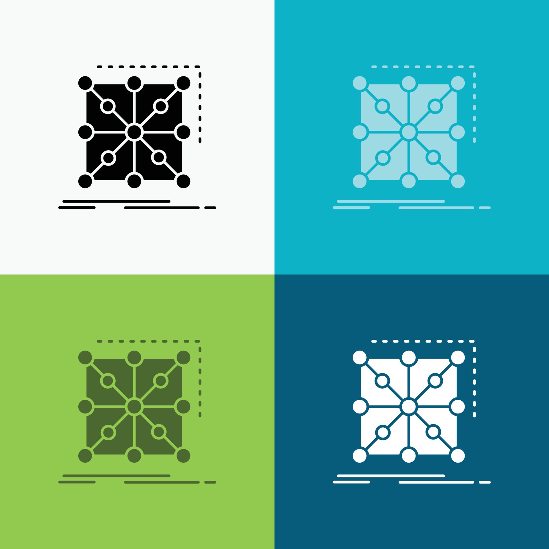 Data. framework. App. cluster. complex Icon Over Various Background. glyph style design ...