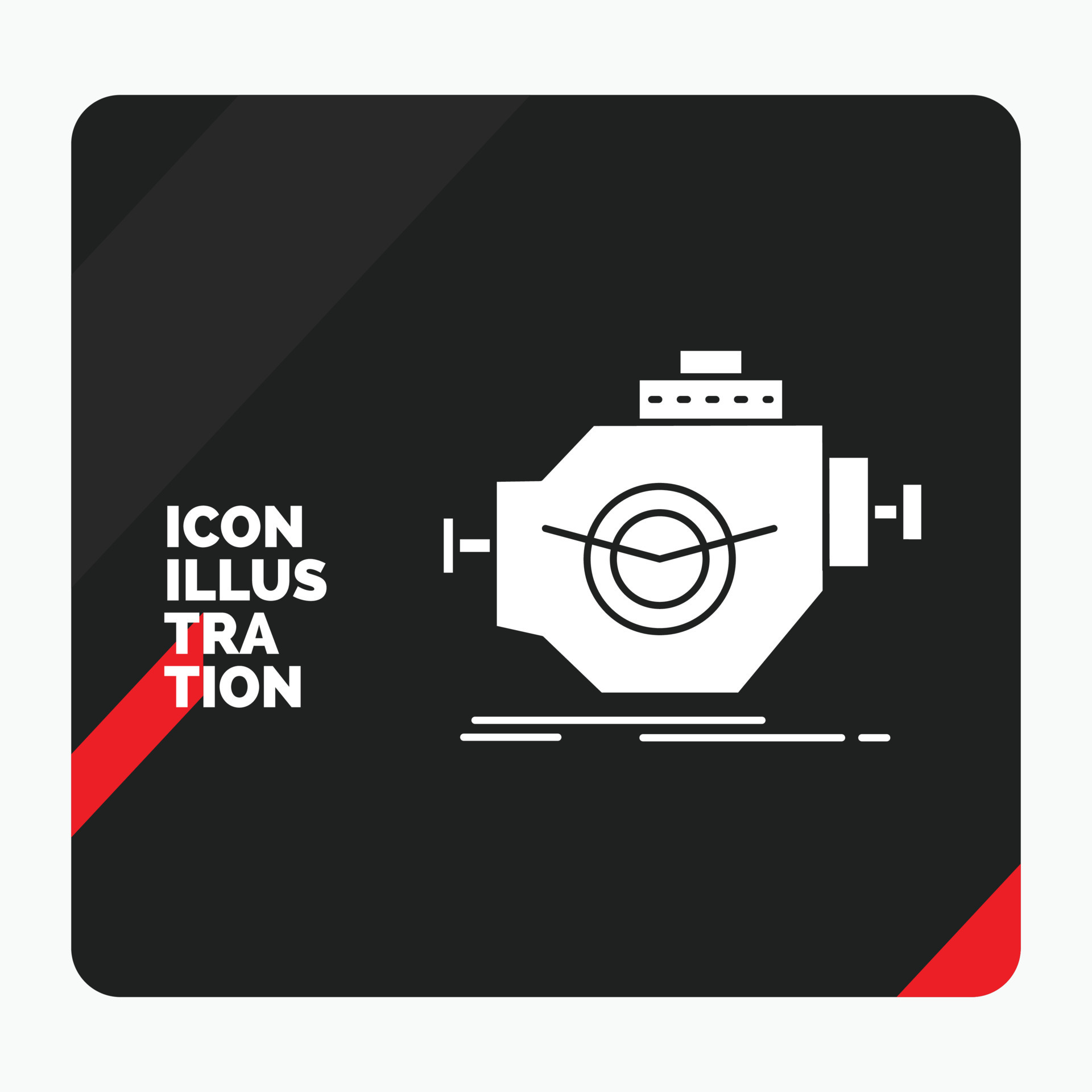 Red and Black Creative presentation Background for Engine. industry. machine. motor. performance ...