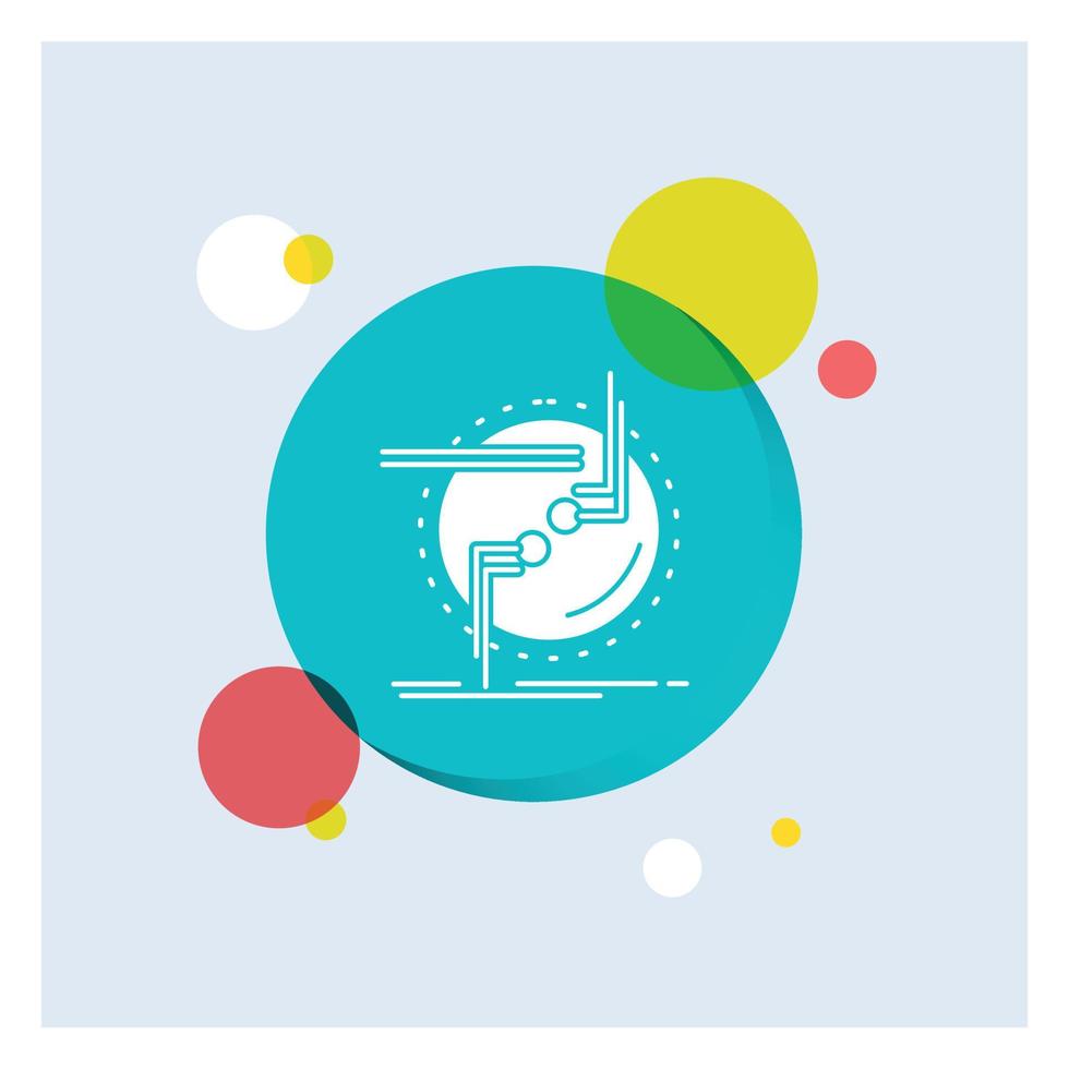 chain. connect. connection. link. wire White Glyph Icon colorful Circle ... chain. connect. connection. link. wire White Glyph Icon colorful Circle ...