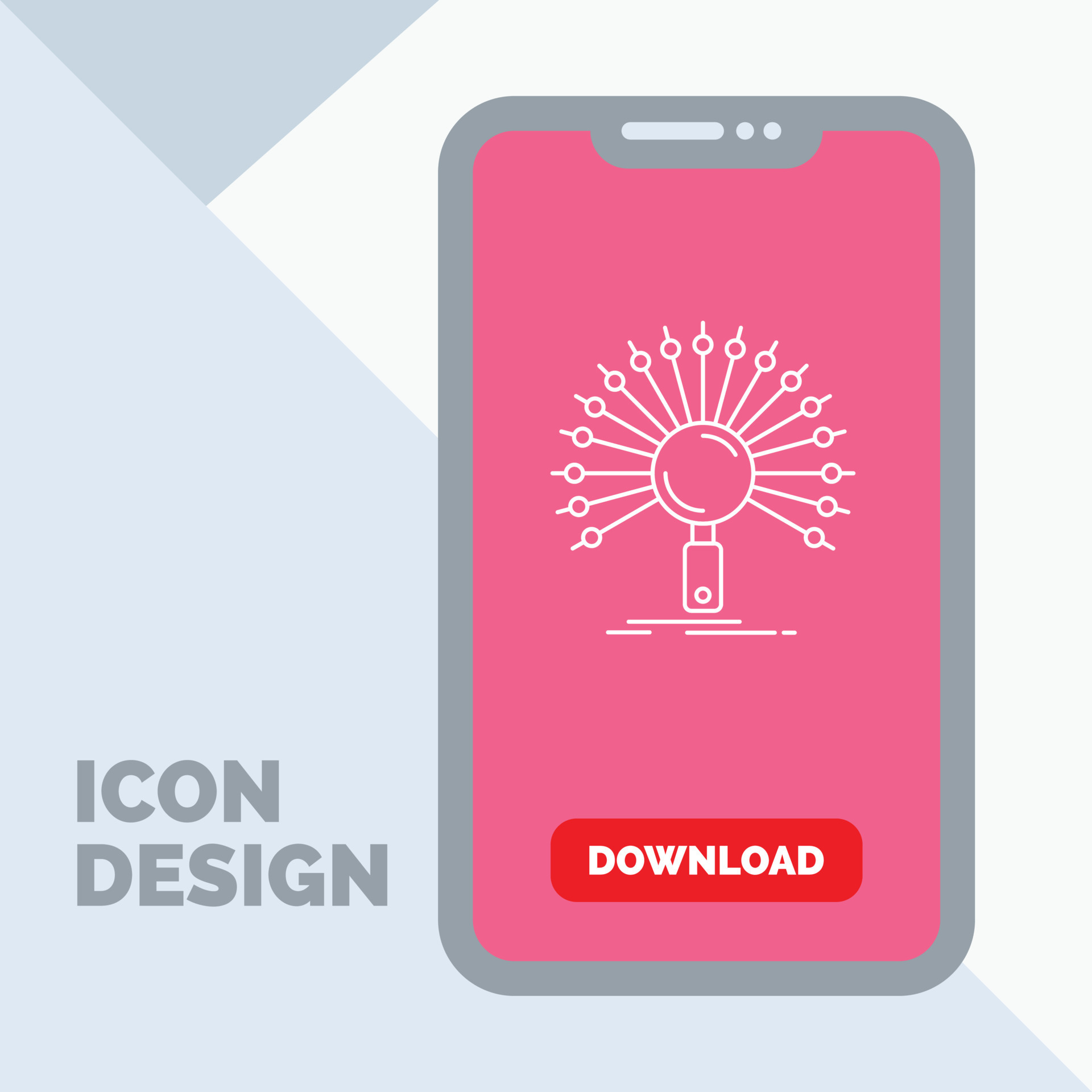 Data Information Informational Network Retrieval Line Icon In Mobile For Download Page