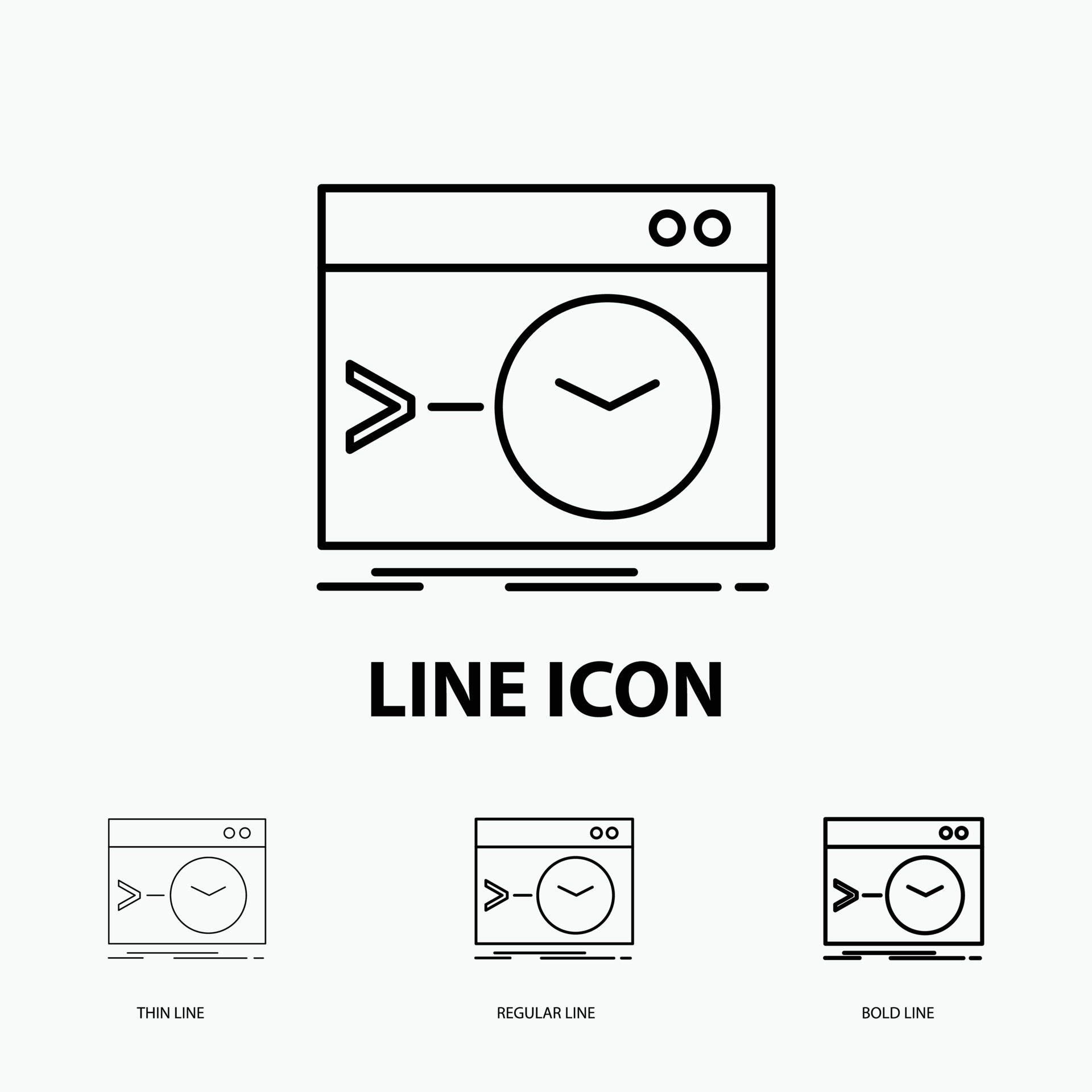 Admin Command Root Software Terminal Icon In Thin Regular And Bold