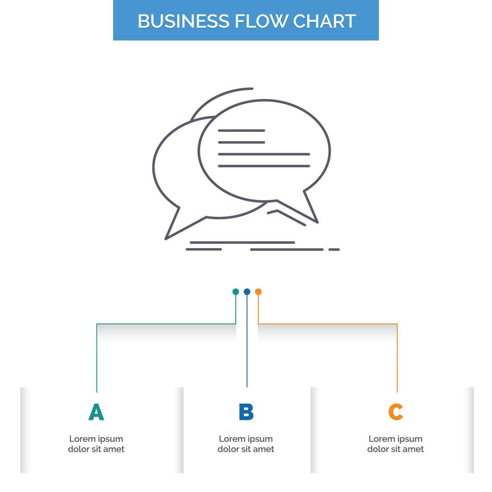 Bubble. chat. communication. speech. talk Business Flow Chart Design ...