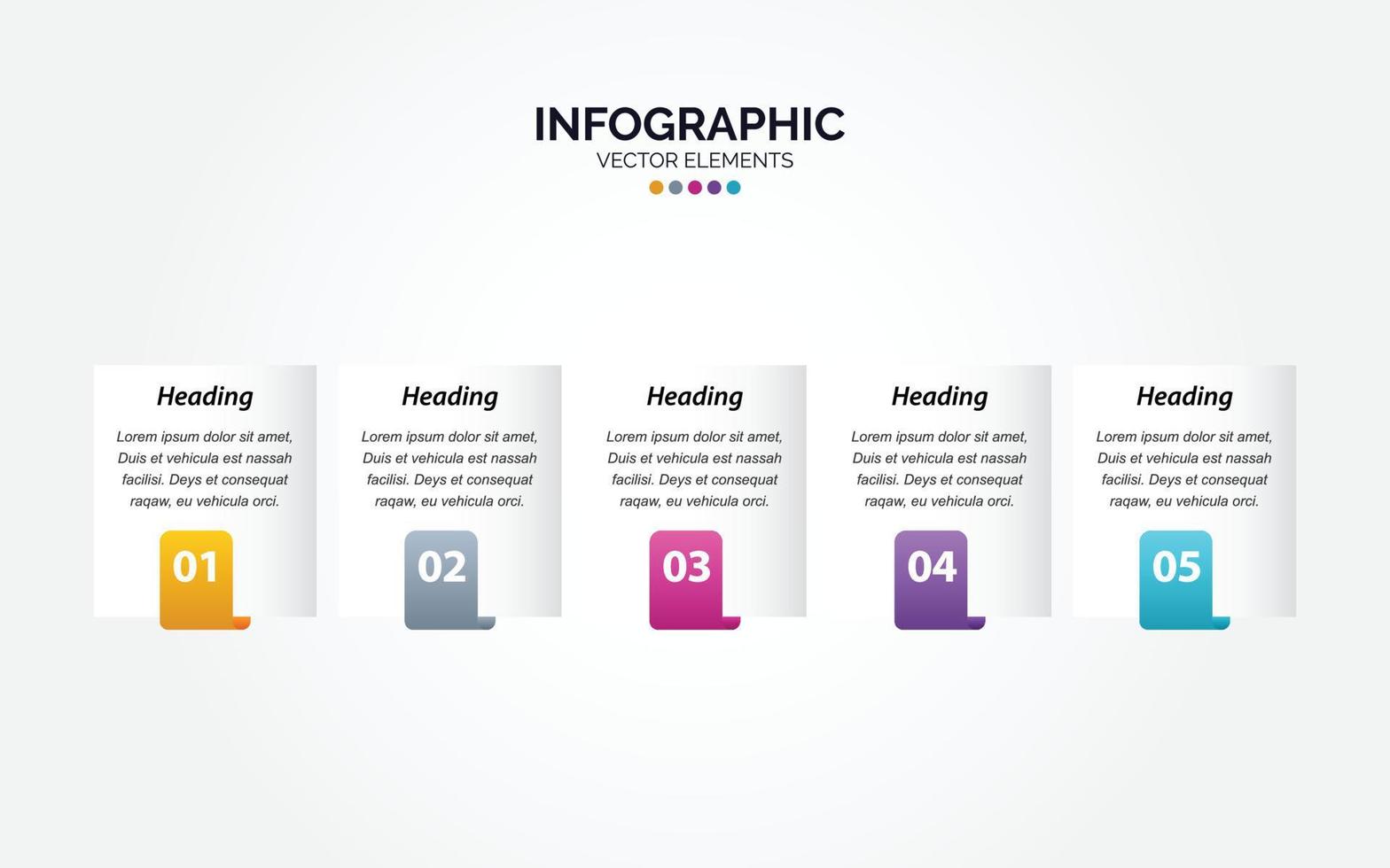 Vector Horizontal Infographic thin line design with icons and 5 options ...