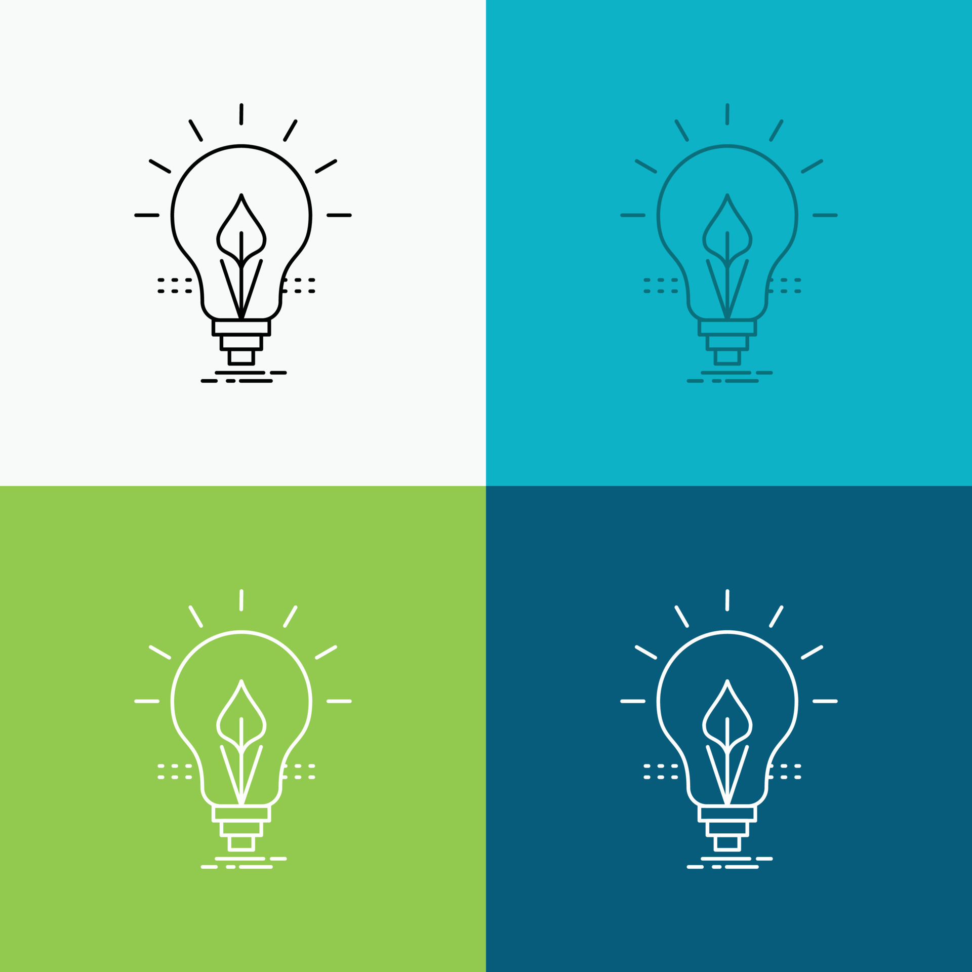 bulb. idea. electricity. energy. light Icon Over Various Background. Line style design. designed ...
