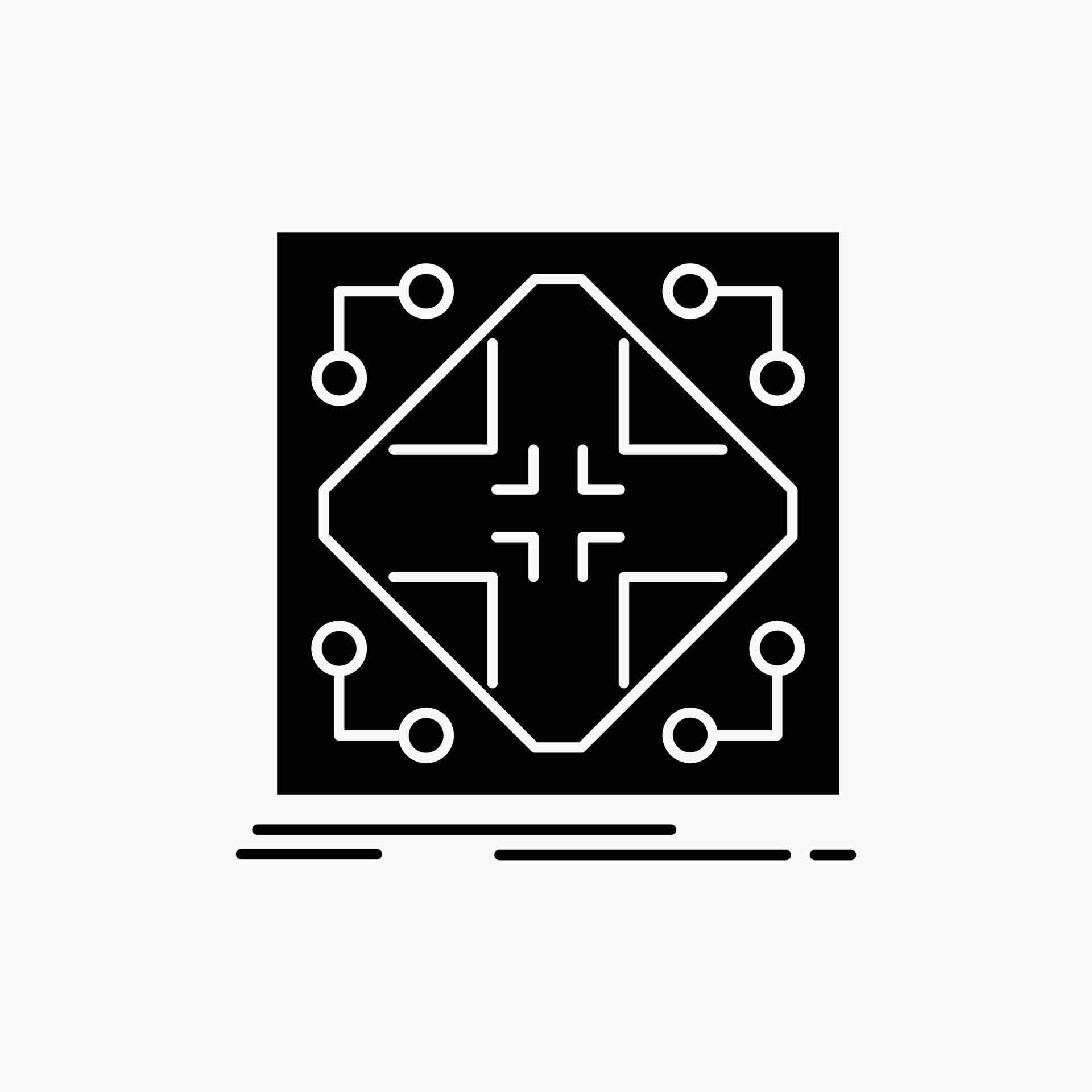 Data. infrastructure. network. matrix. grid Glyph Icon. Vector isolated ...
