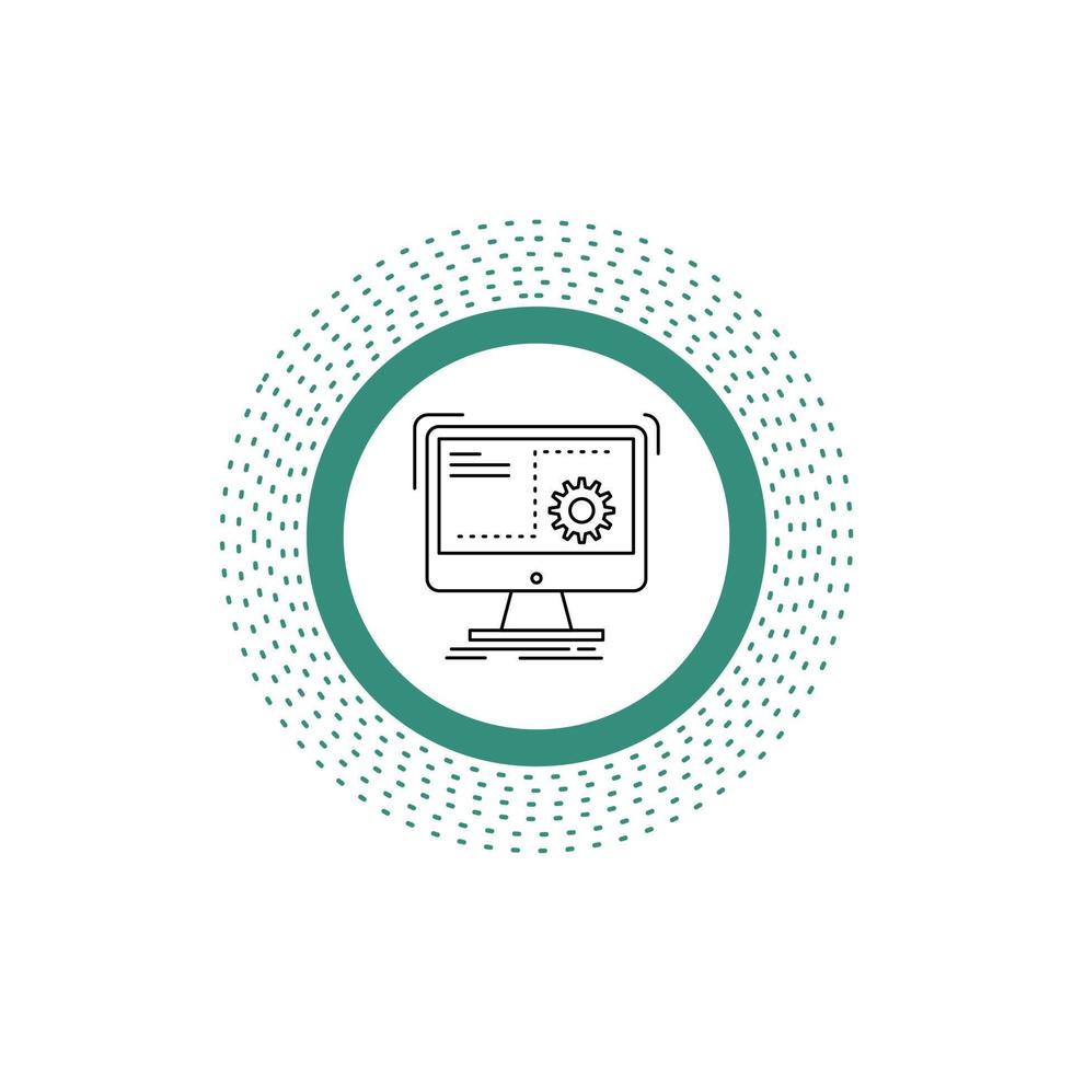 Command Computer Function Process Progress Line Icon Vector Isolated Illustration 13008243