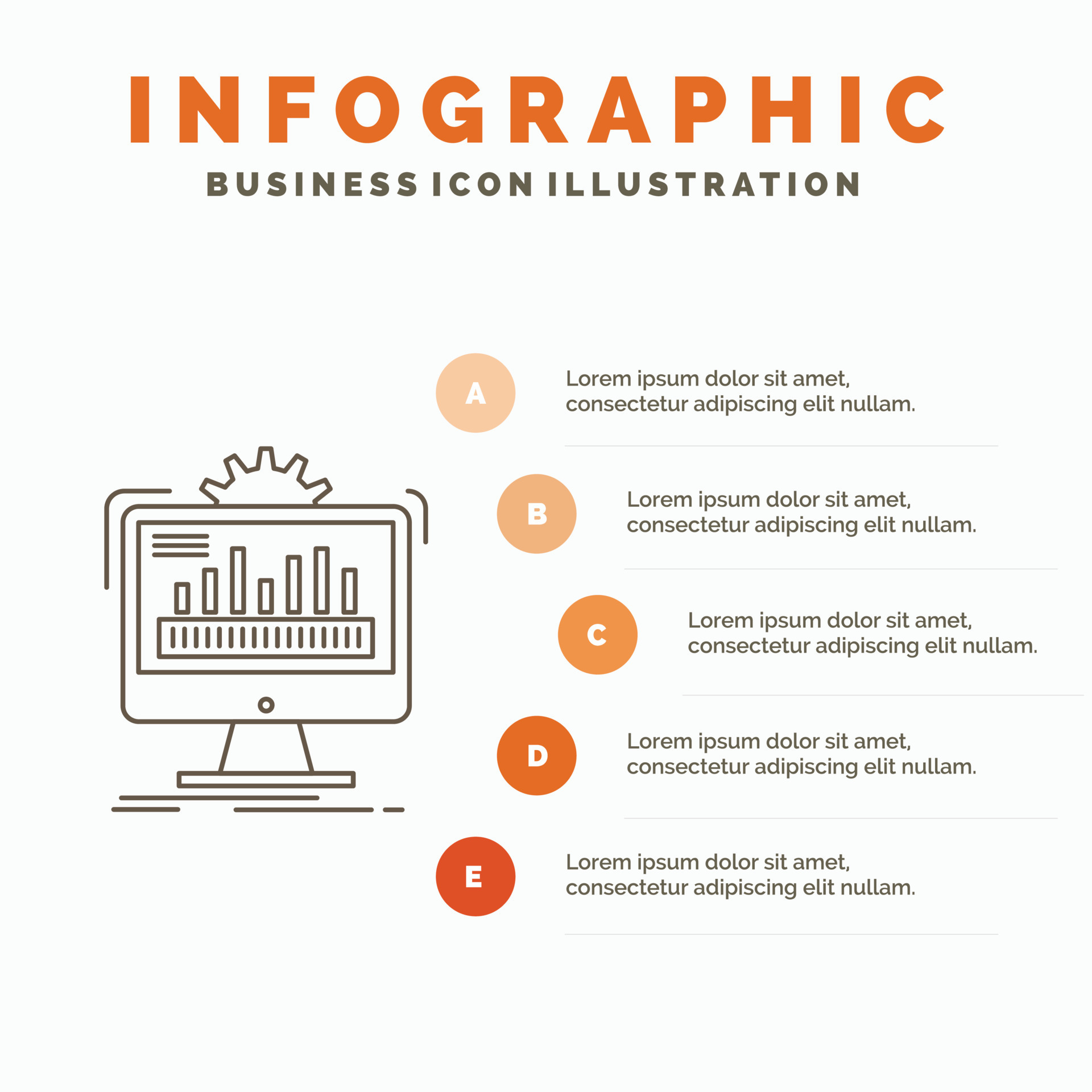 Dashboard Admin Monitor Monitoring Processing Infographics Template