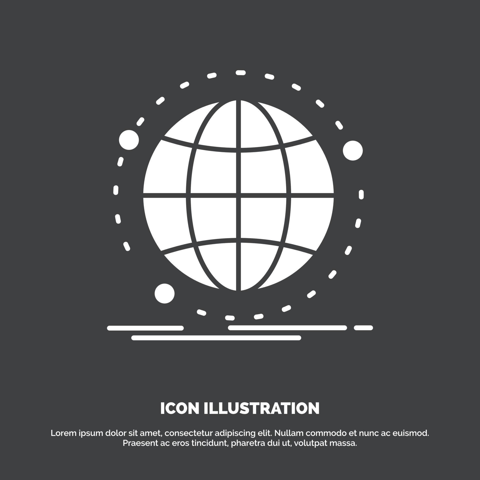 Data. global. internet. network. web Icon. glyph vector symbol for UI and UX. website or mobile ...