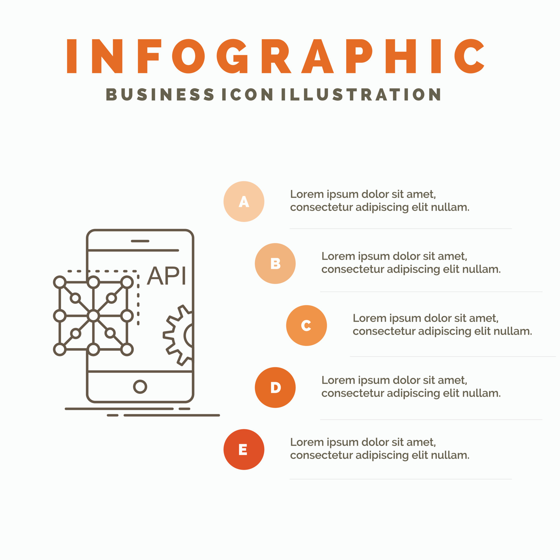 Api Application Coding Development Mobile Infographics Template For Website And Presentation