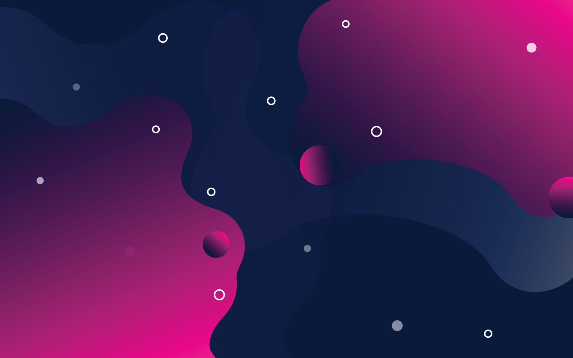 Floating Liquid Blobs Abstract Colorful Banner With Fluid Shapes