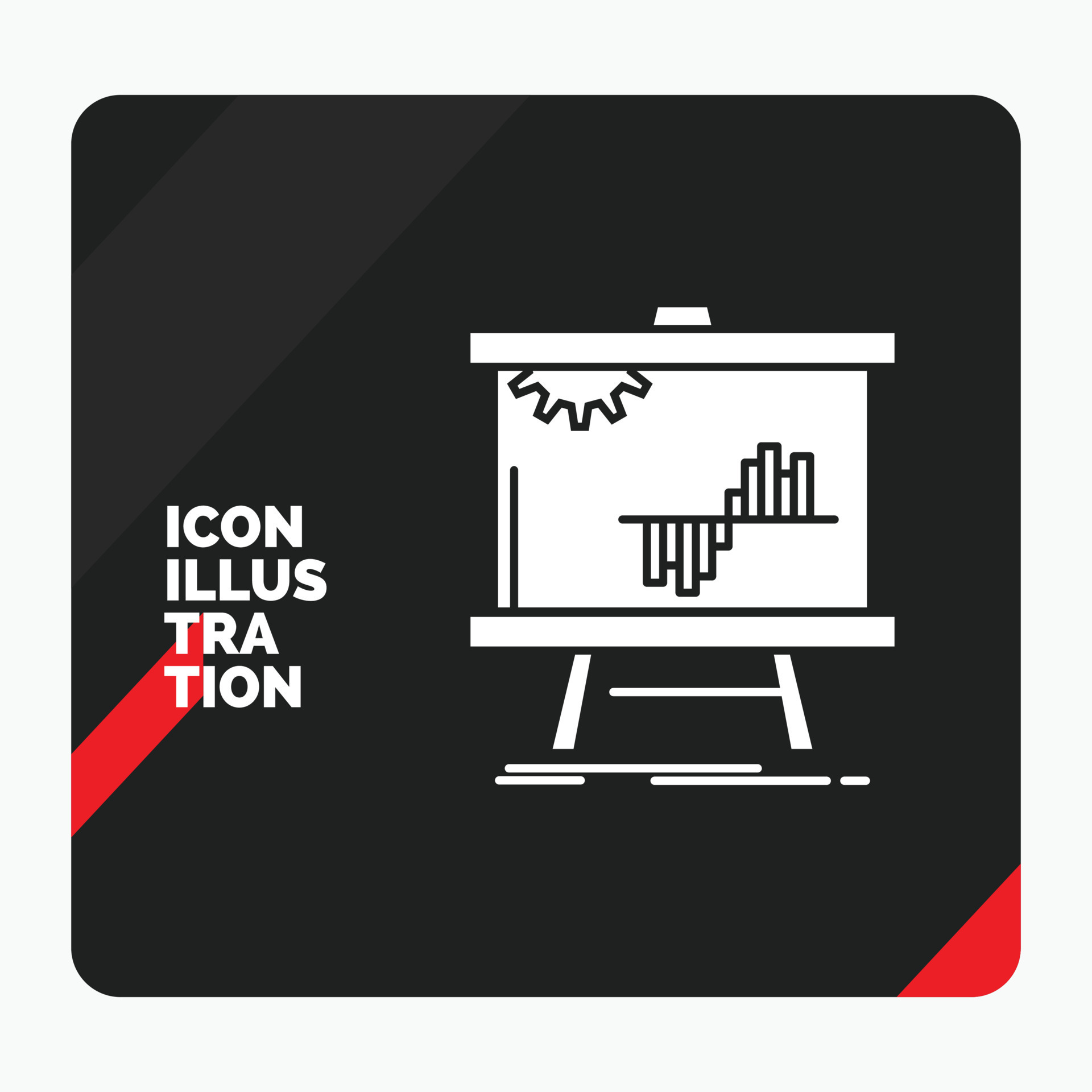 Red And Black Creative Presentation Background For Business Chart Data Graph Stats Glyph