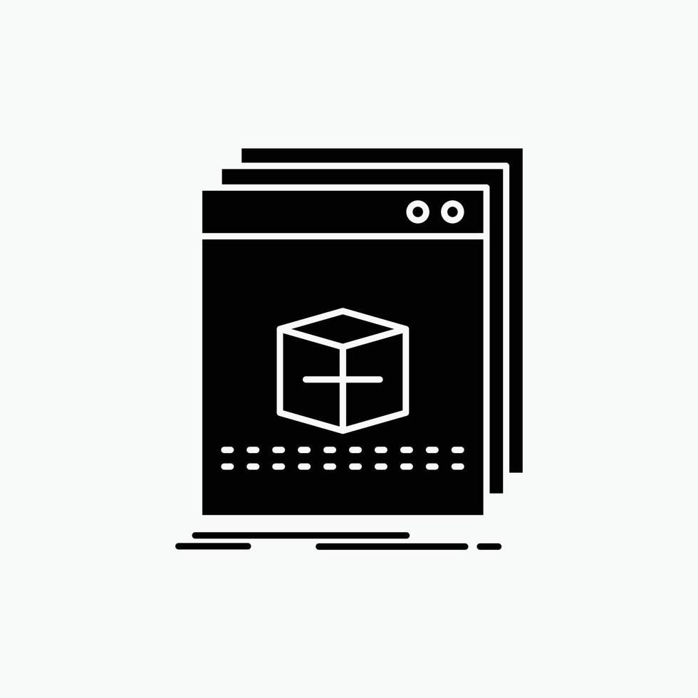 Software App Application File Program Glyph Icon Vector Isolated 7295