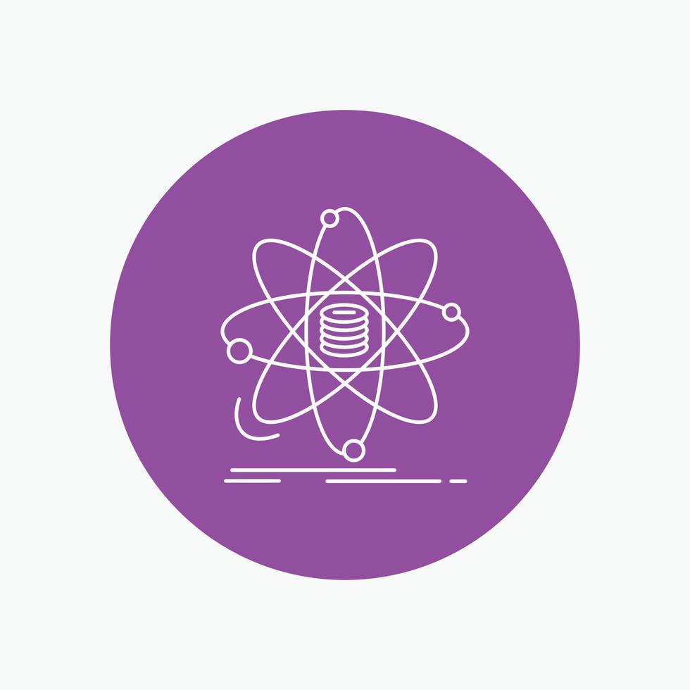 Analysis. data. information. research. science White Line Icon in ...