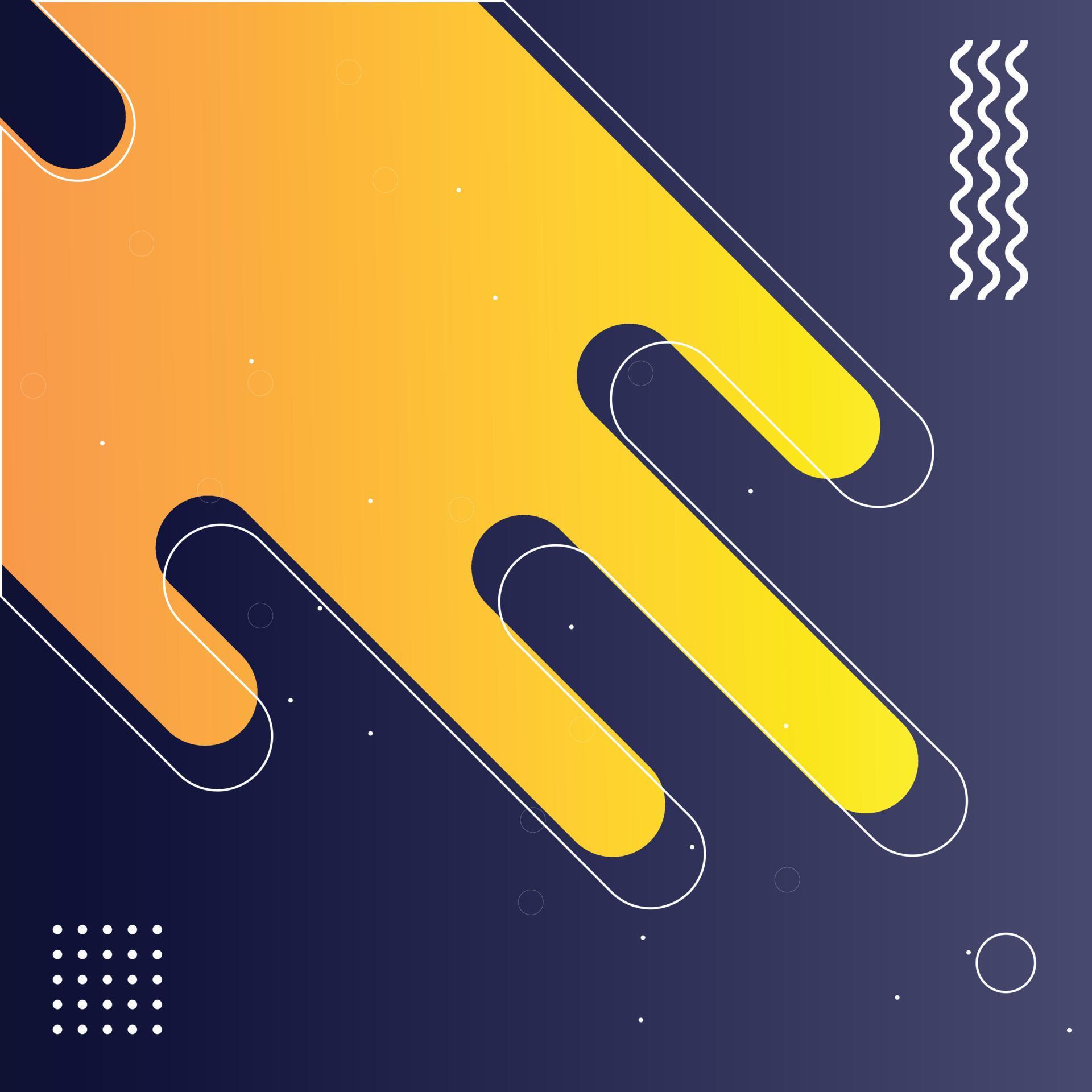 Original Beautiful Combination Modern Style Abstraction With Composition Made Of Various Rounded