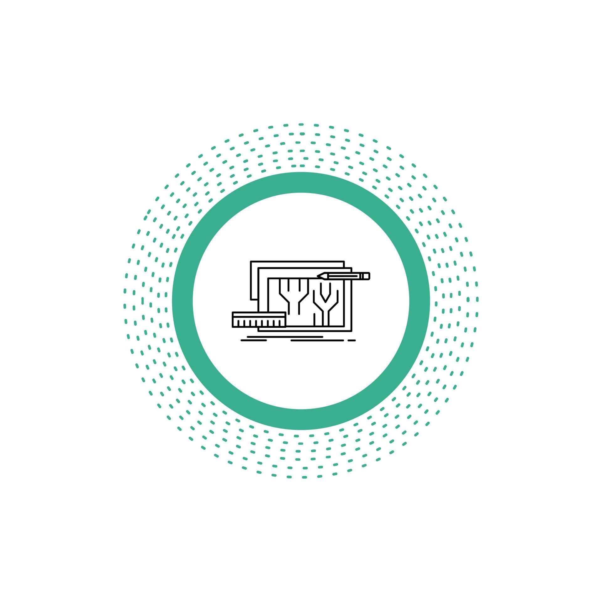 Architecture. blueprint. circuit. design. engineering Line Icon. Vector isolated illustration ...