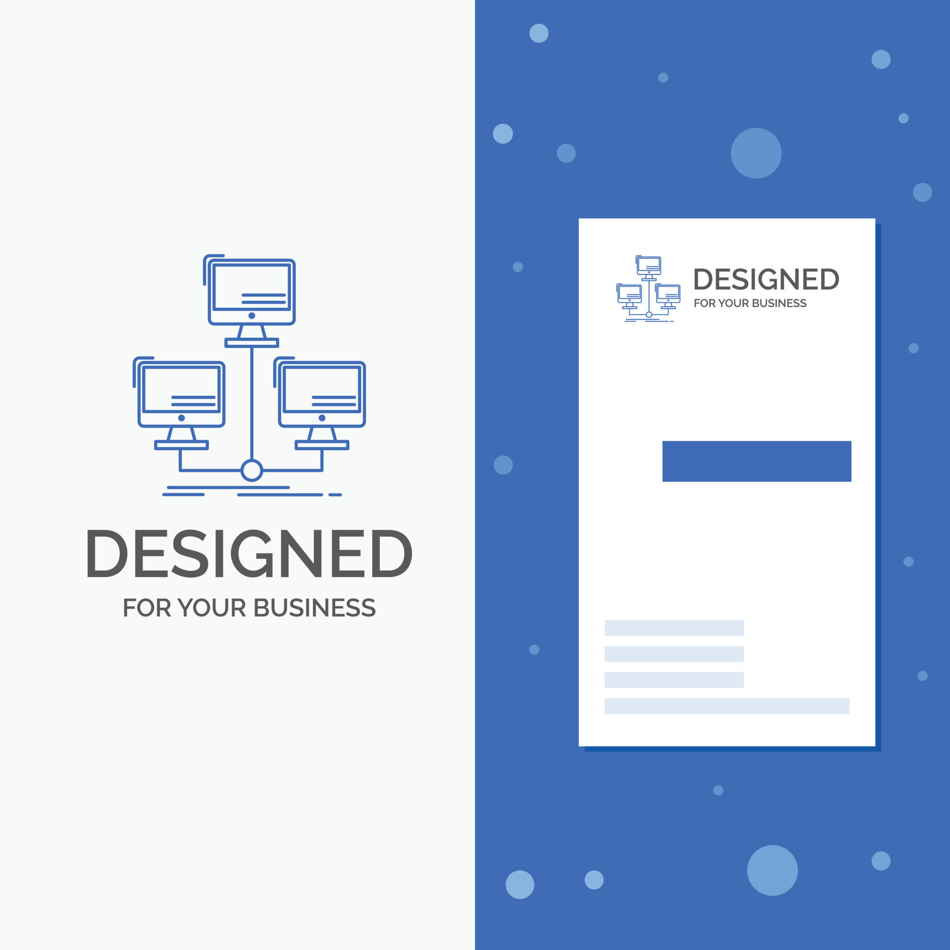Business Logo For Database Distributed Connection Network Computer Vertical Blue Business