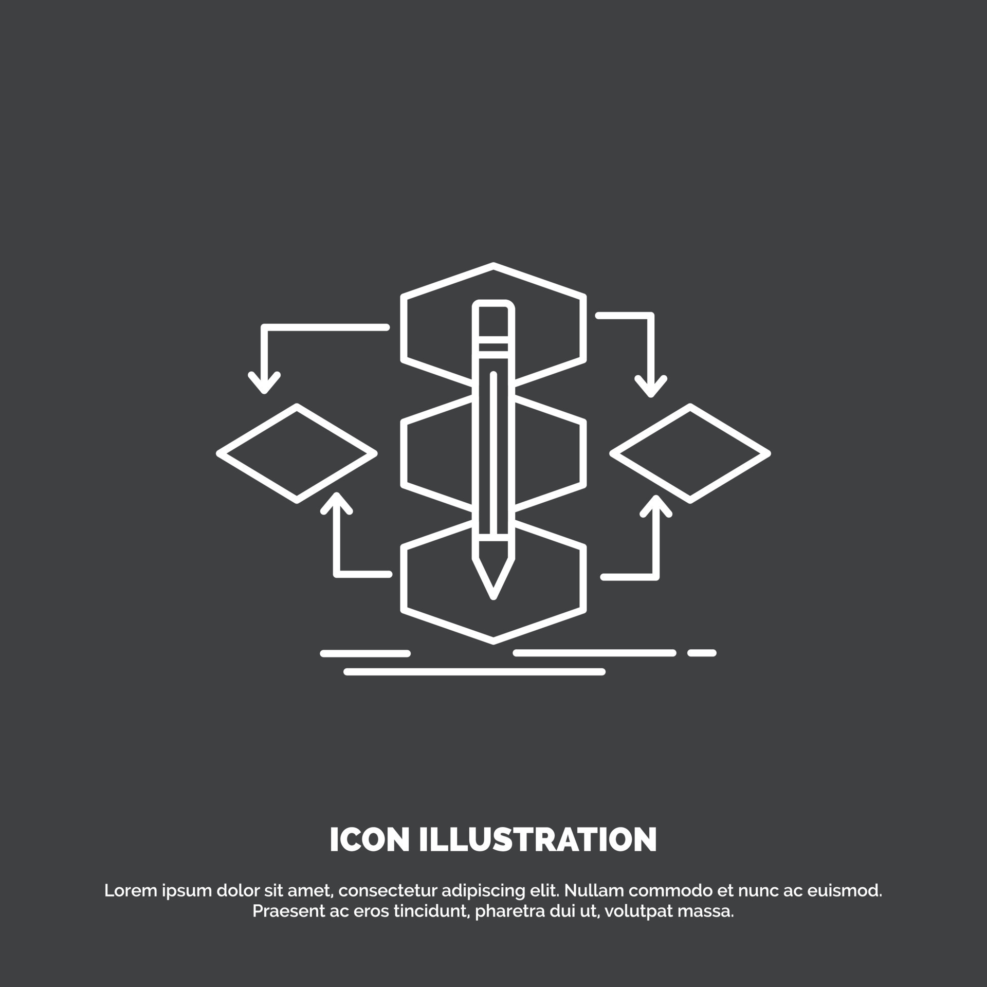 Algorithm. design. method. model. process Icon. Line vector symbol for ... Algorithm. design. method. model. process Icon. Line vector symbol for ...
