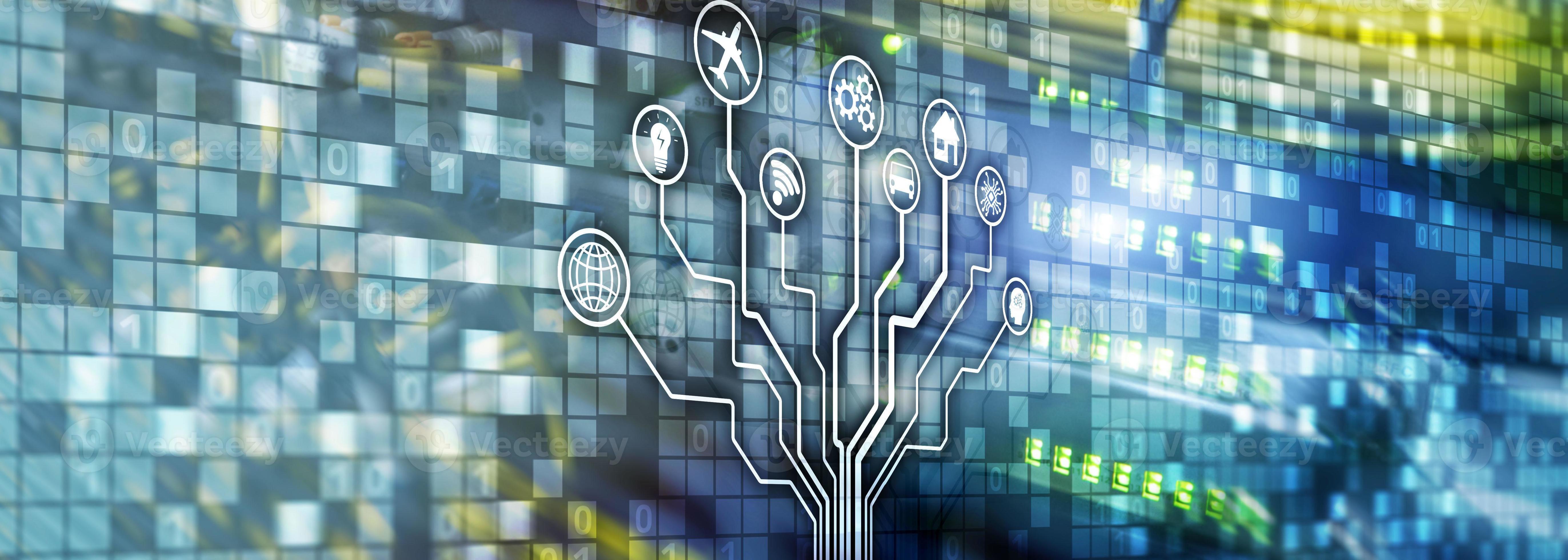 Smart server concept. IOT Internet of Things. ICT Information ...