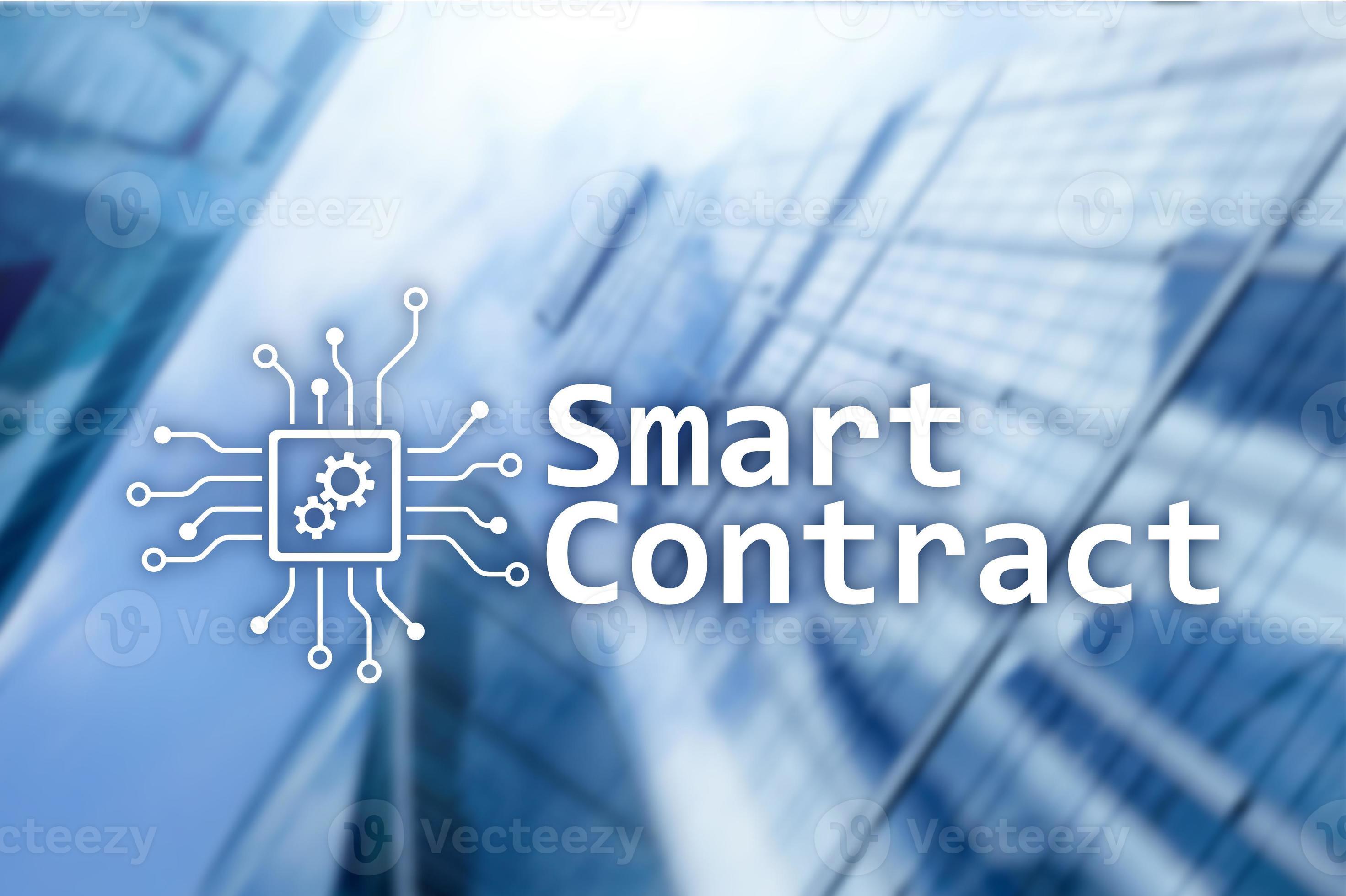 Smart contract, blockchain technology in business, finance hi-tech ...