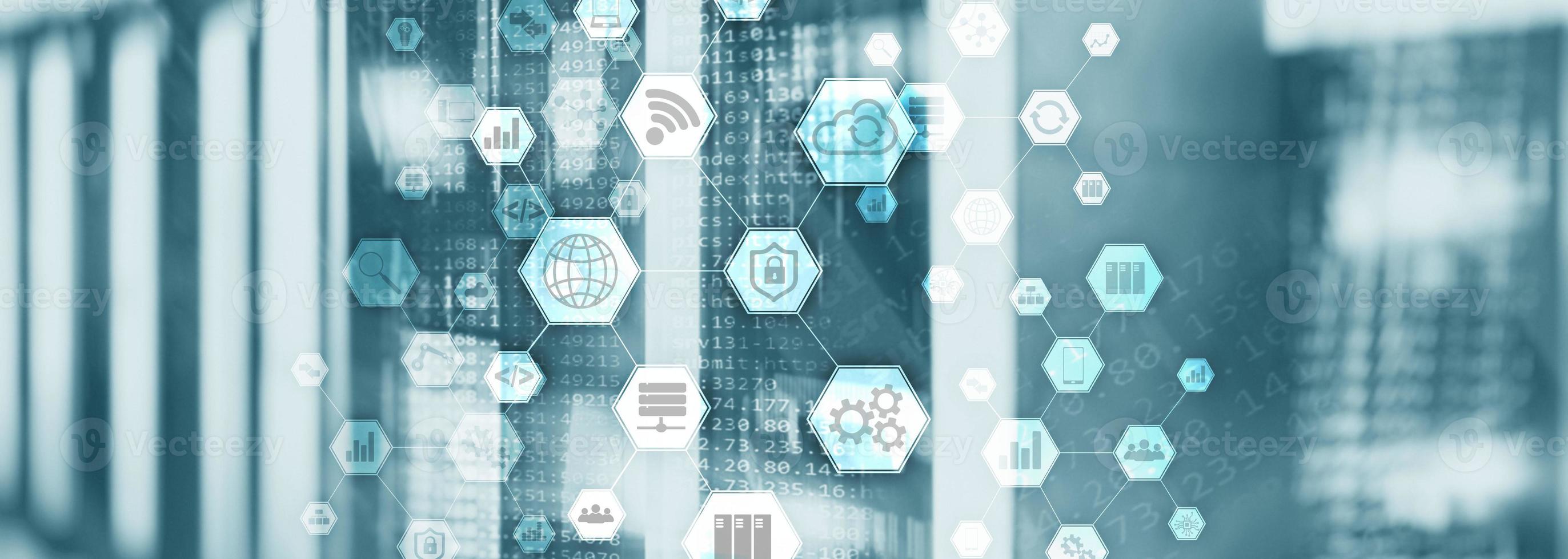 Information communication technology concept. Honeycomb panorama ... Information communication technology concept. Honeycomb panorama ...