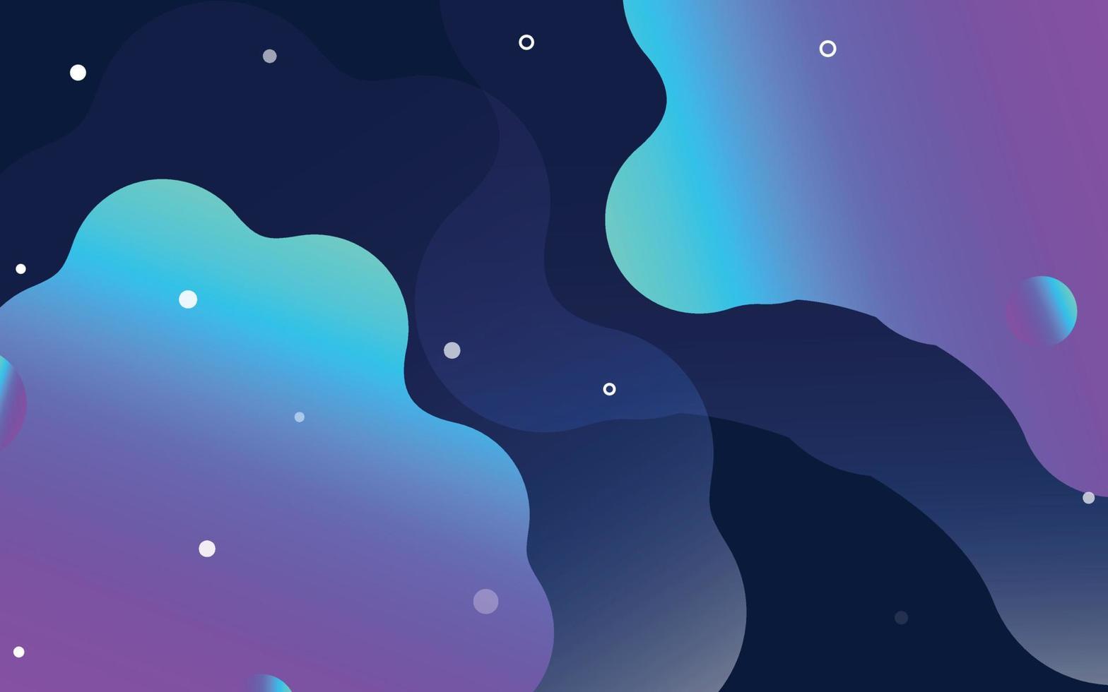 Floating Liquid Blobs Abstract Colorful Banner With Fluid Shapes