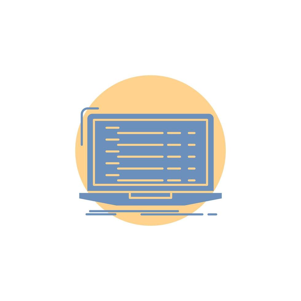 Api App Coding Developer Laptop Glyph Icon 13015441 Vector Art At 1914
