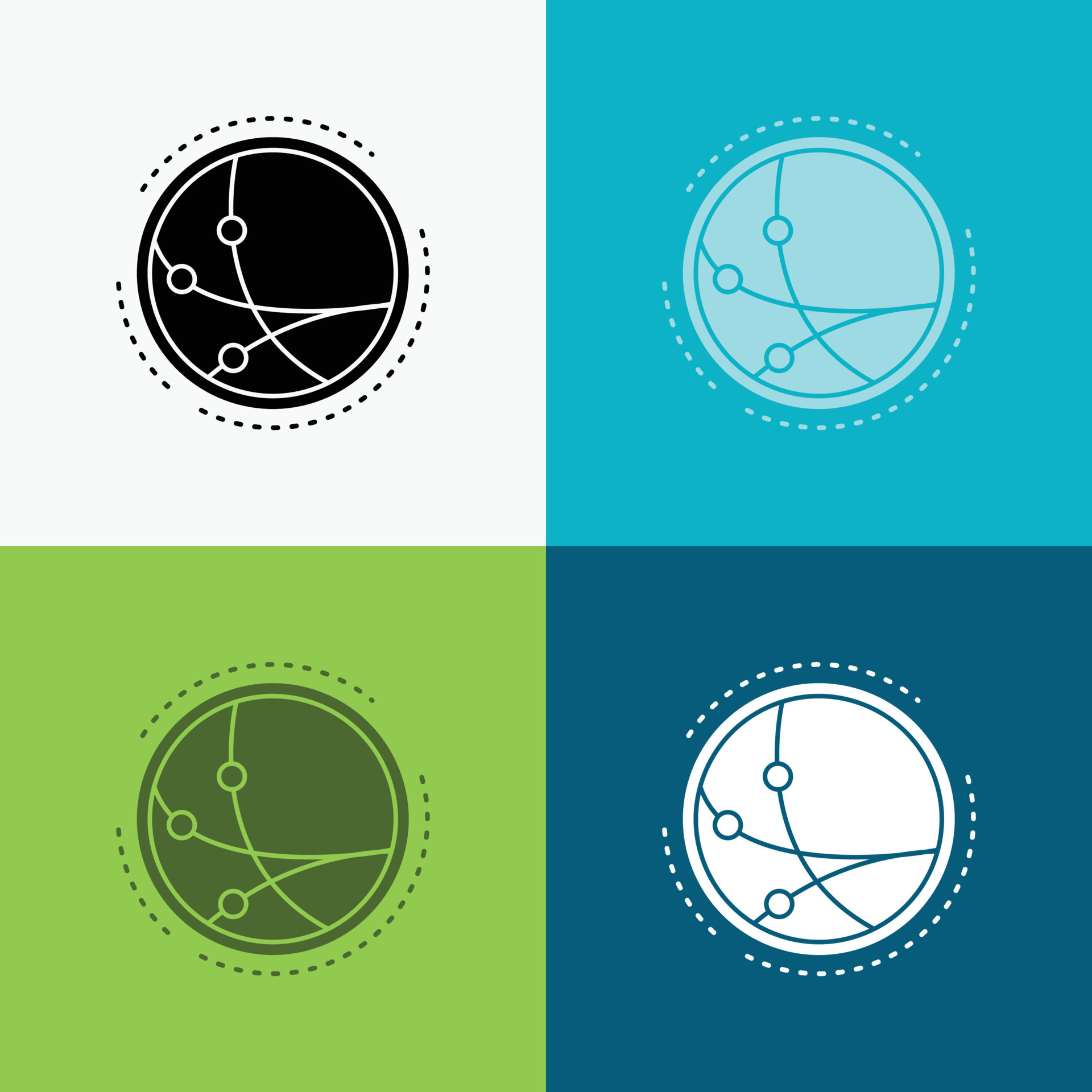 Worldwide Communication Connection Internet Network Icon Over Various Background Glyph