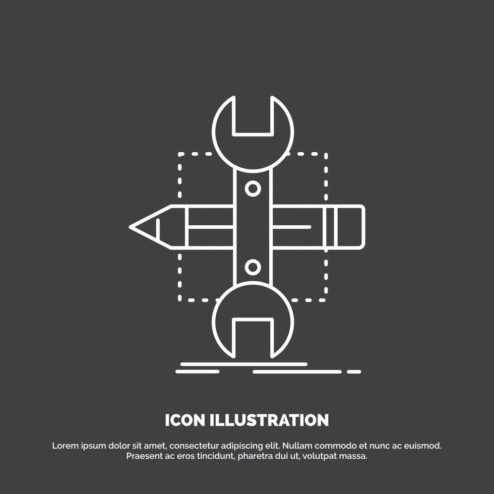 Build Design Develop Sketch Tools Icon Line Vector Symbol For Ui And Ux Website Or Mobile