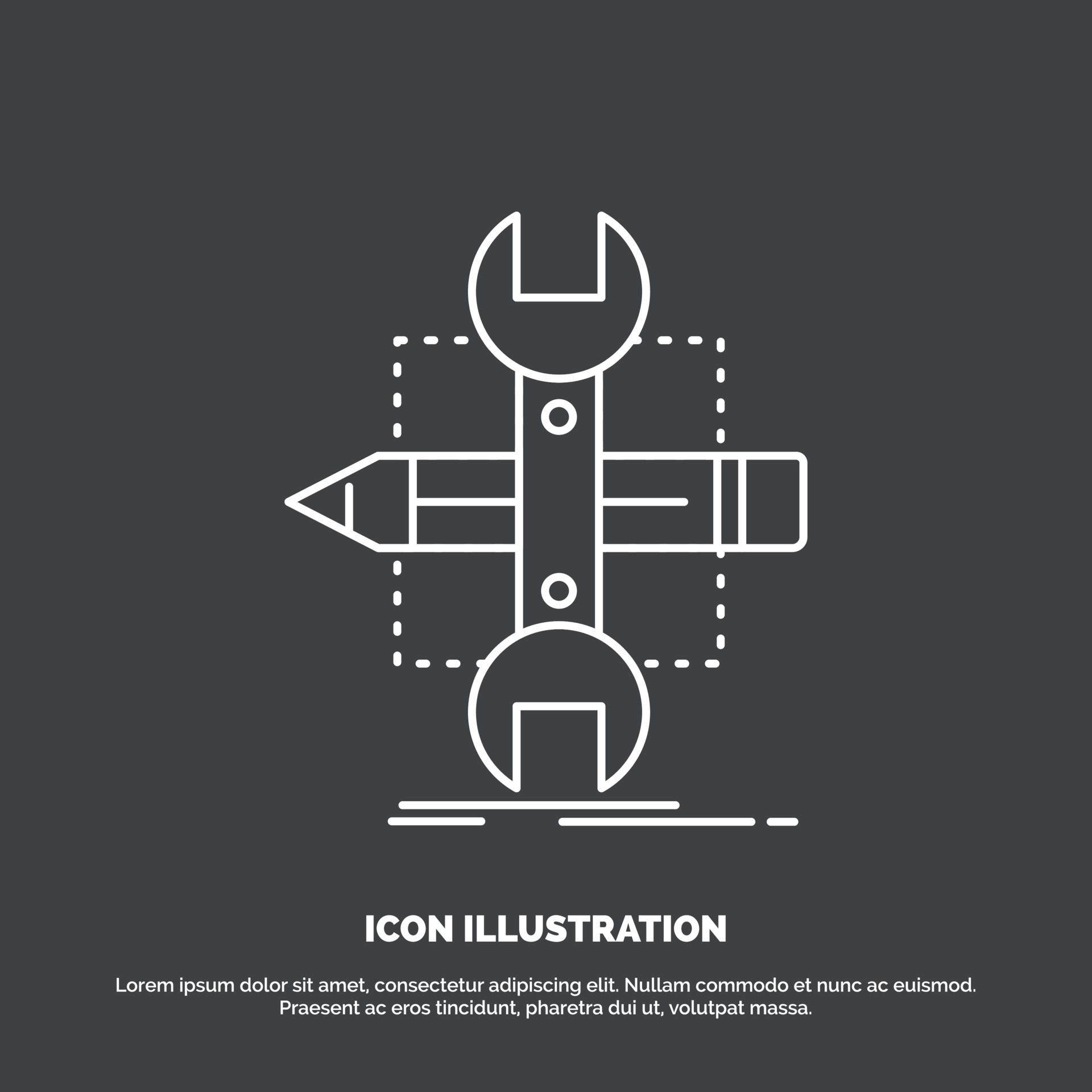 Build Design Develop Sketch Tools Icon Line Vector Symbol For Ui And Ux Website Or Mobile