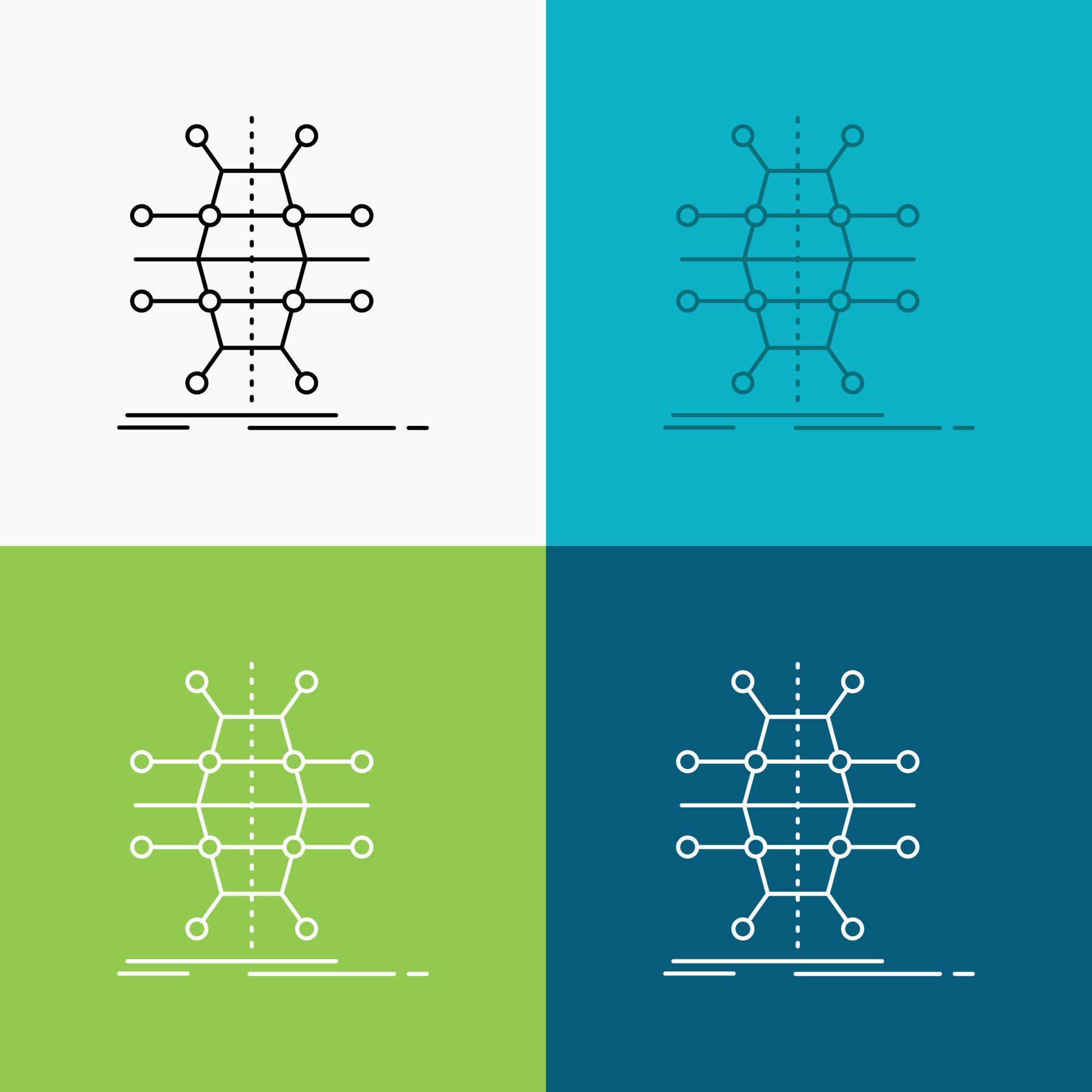 Distribution. grid. infrastructure. network. smart Icon Over Various ...