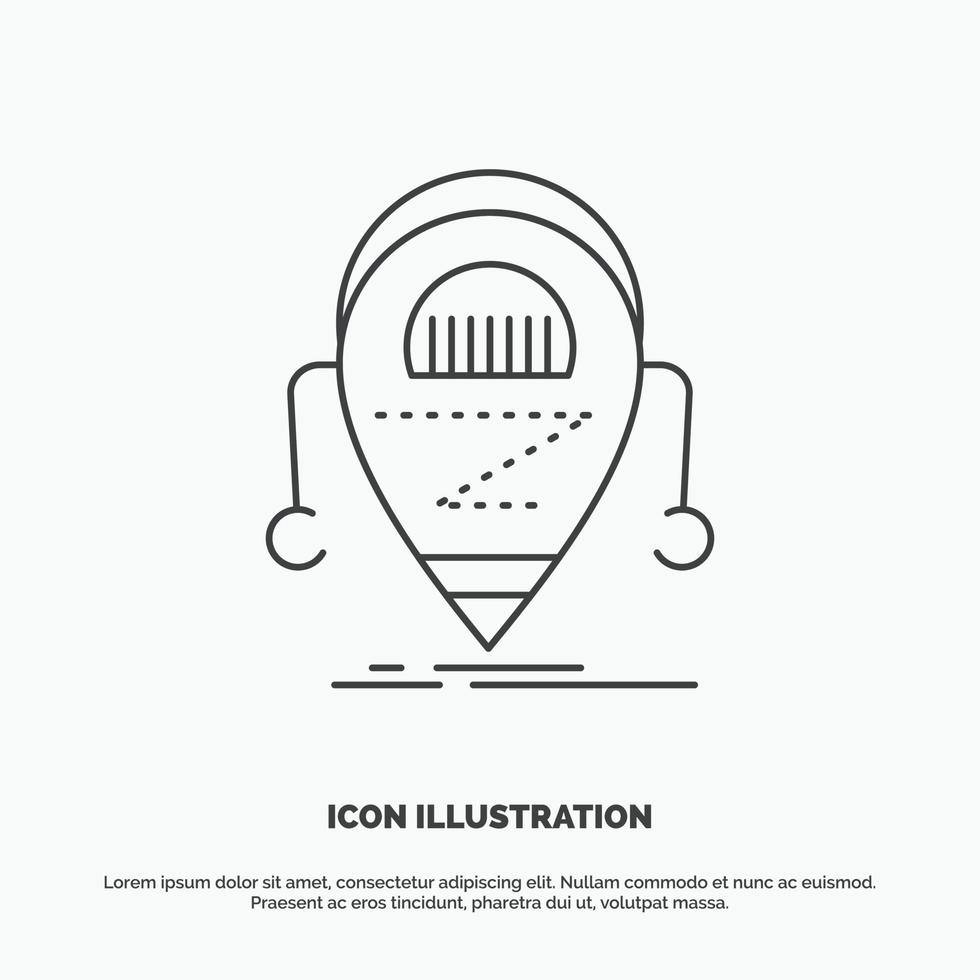 Android Beta Droid Robot Technology Icon Line Vector Gray Symbol For Ui And Ux Website Or