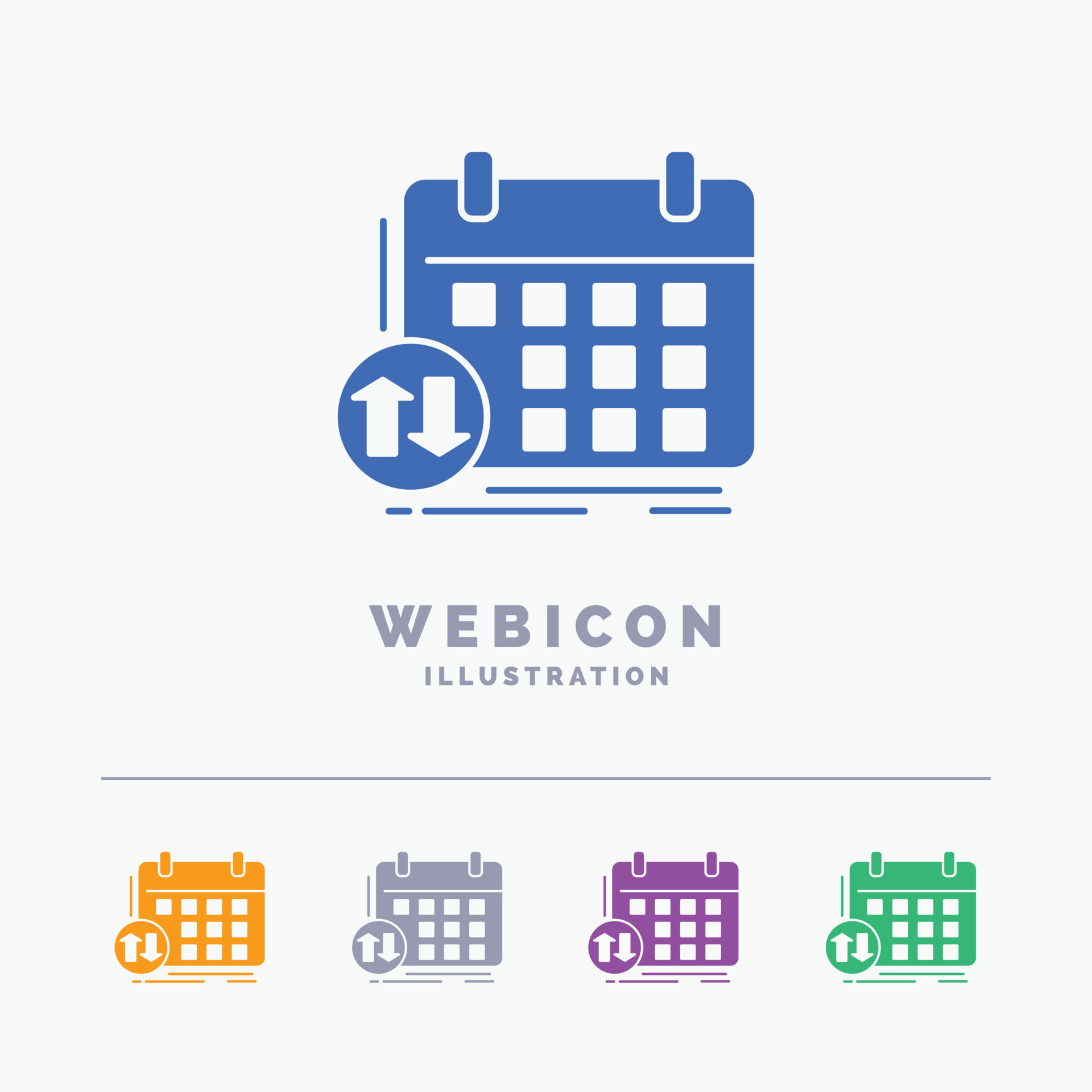 Schedule Classes Timetable Appointment Event 5 Color Glyph Web Icon