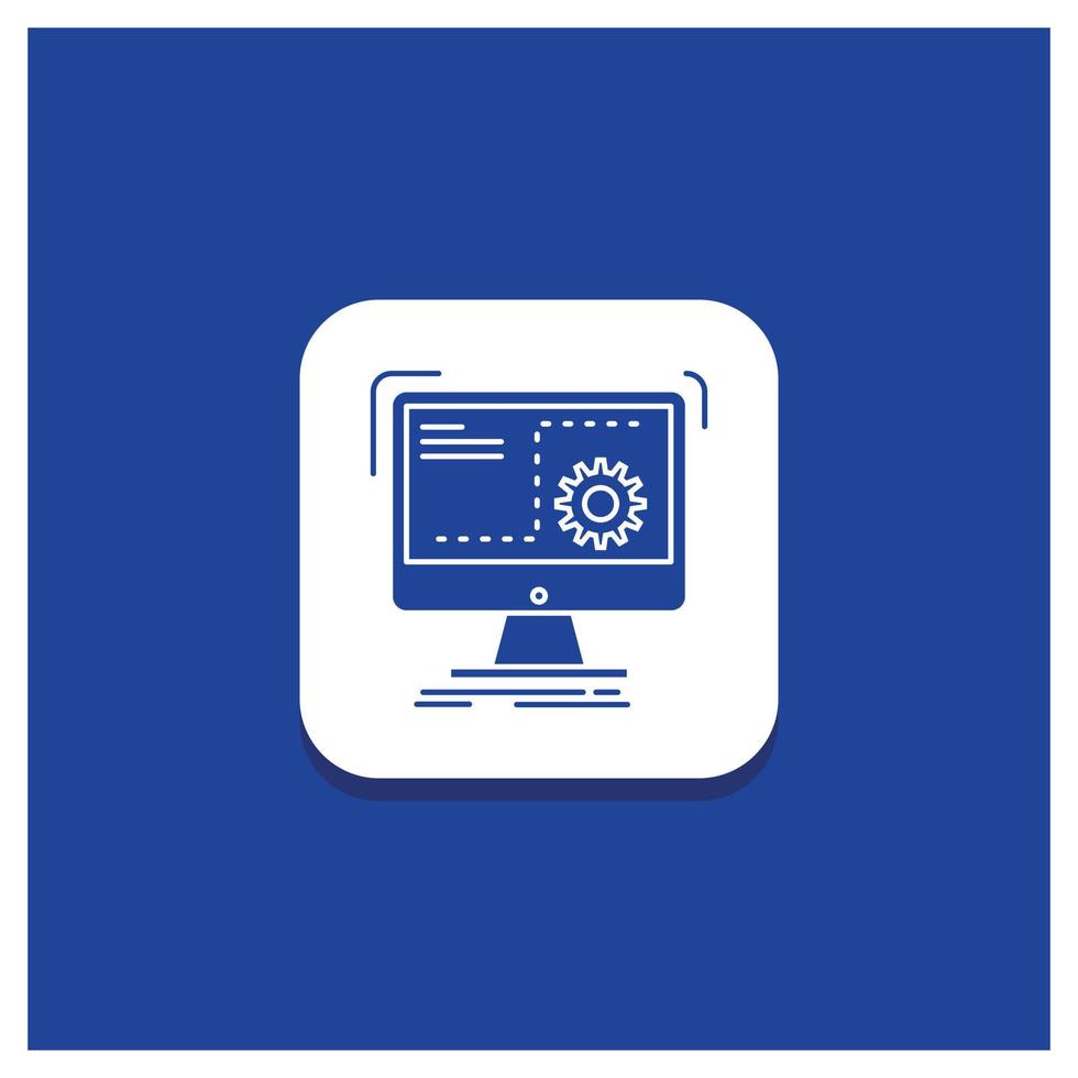 Blue Round Button for Command. computer. function. process. progress ... Blue Round Button for Command. computer. function. process. progress ...