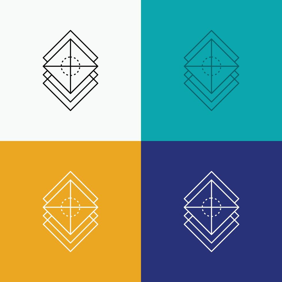Arrange Design Layers Stack Layer Icon Over Various Background